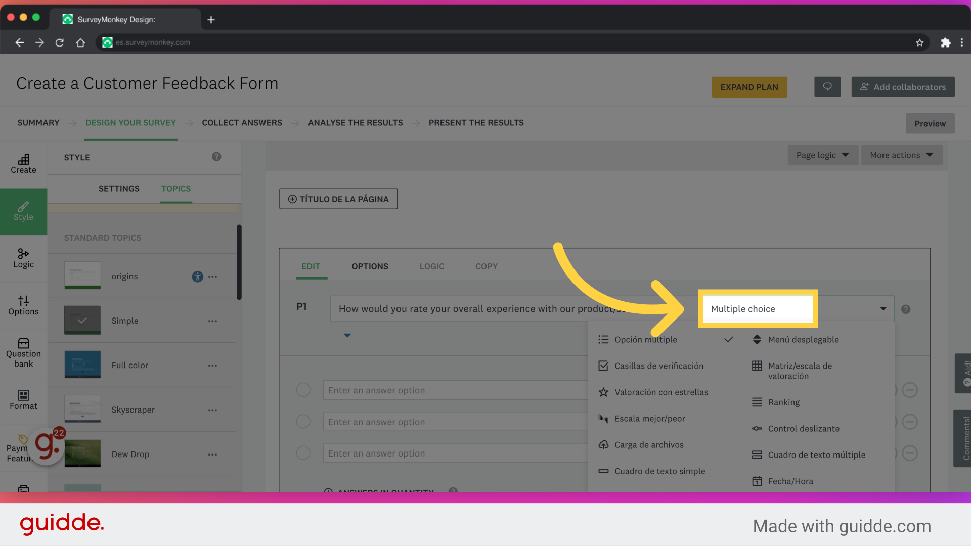 How to Create a Customer Feedback Form on SurveyMonkey - Guidde | Gallery