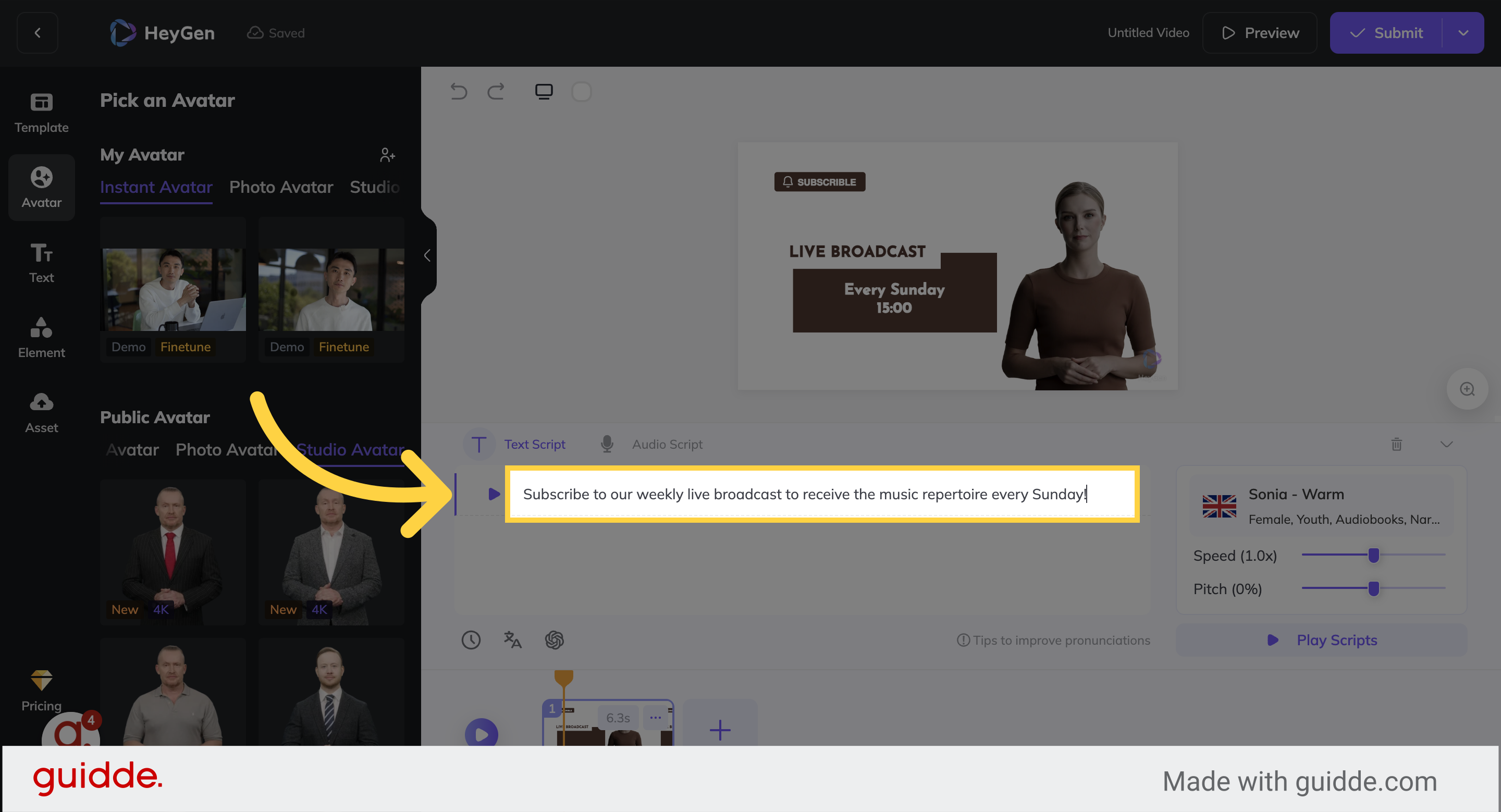 How to use a video template on HeyGen - Guidde | Gallery