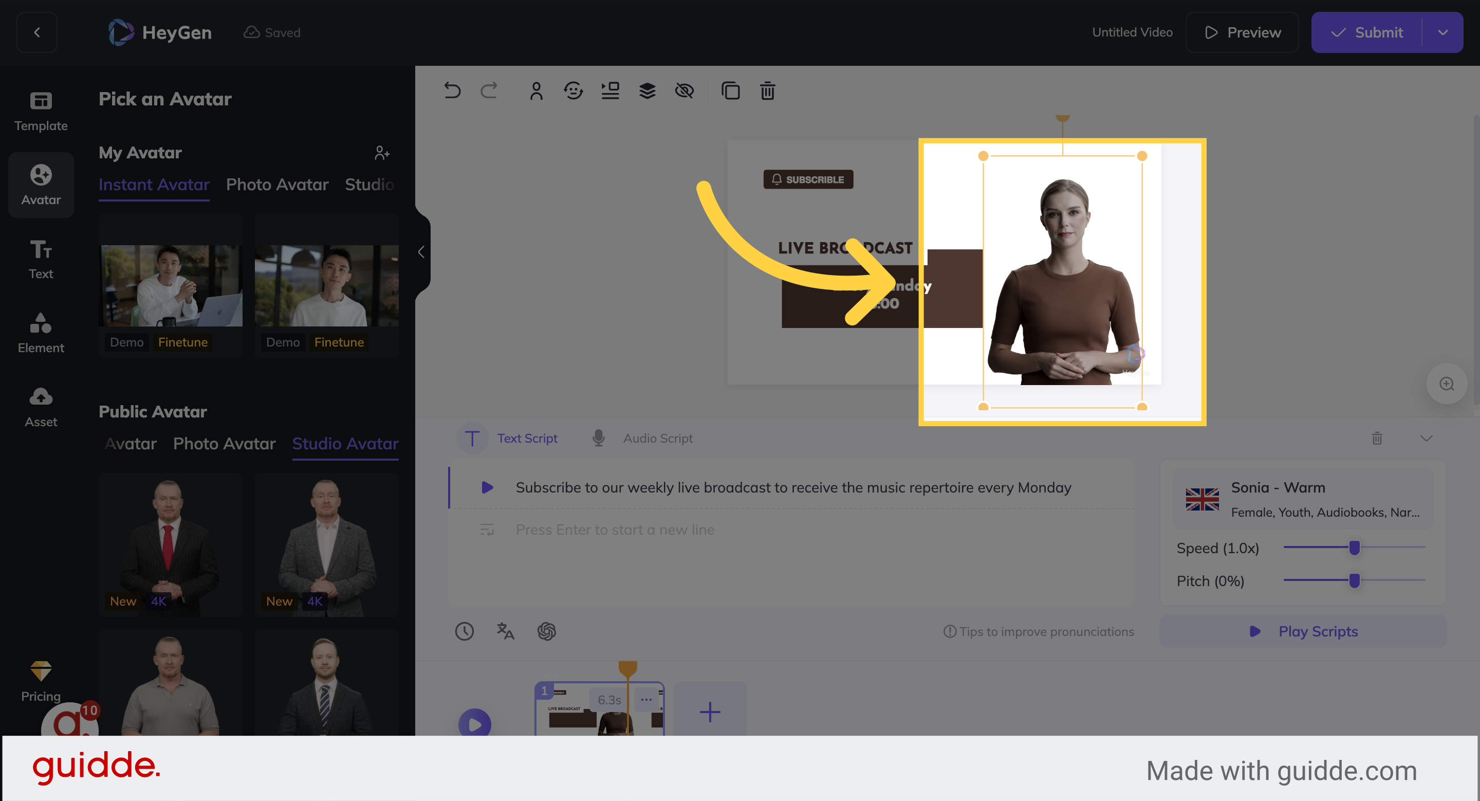 How to use a video template on HeyGen - Guidde | Gallery