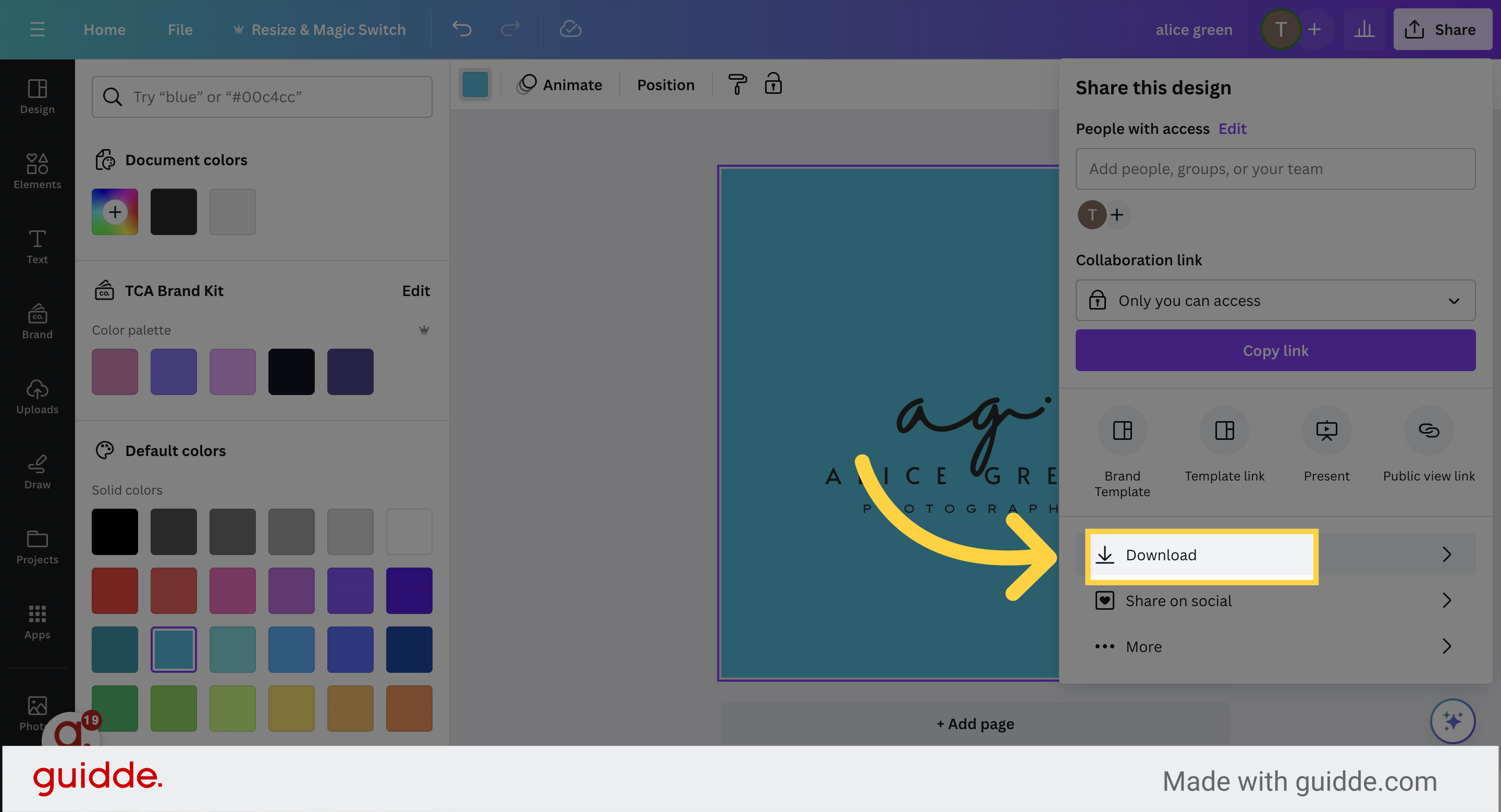 How to create a custom logo with Canva - Guidde | Gallery
