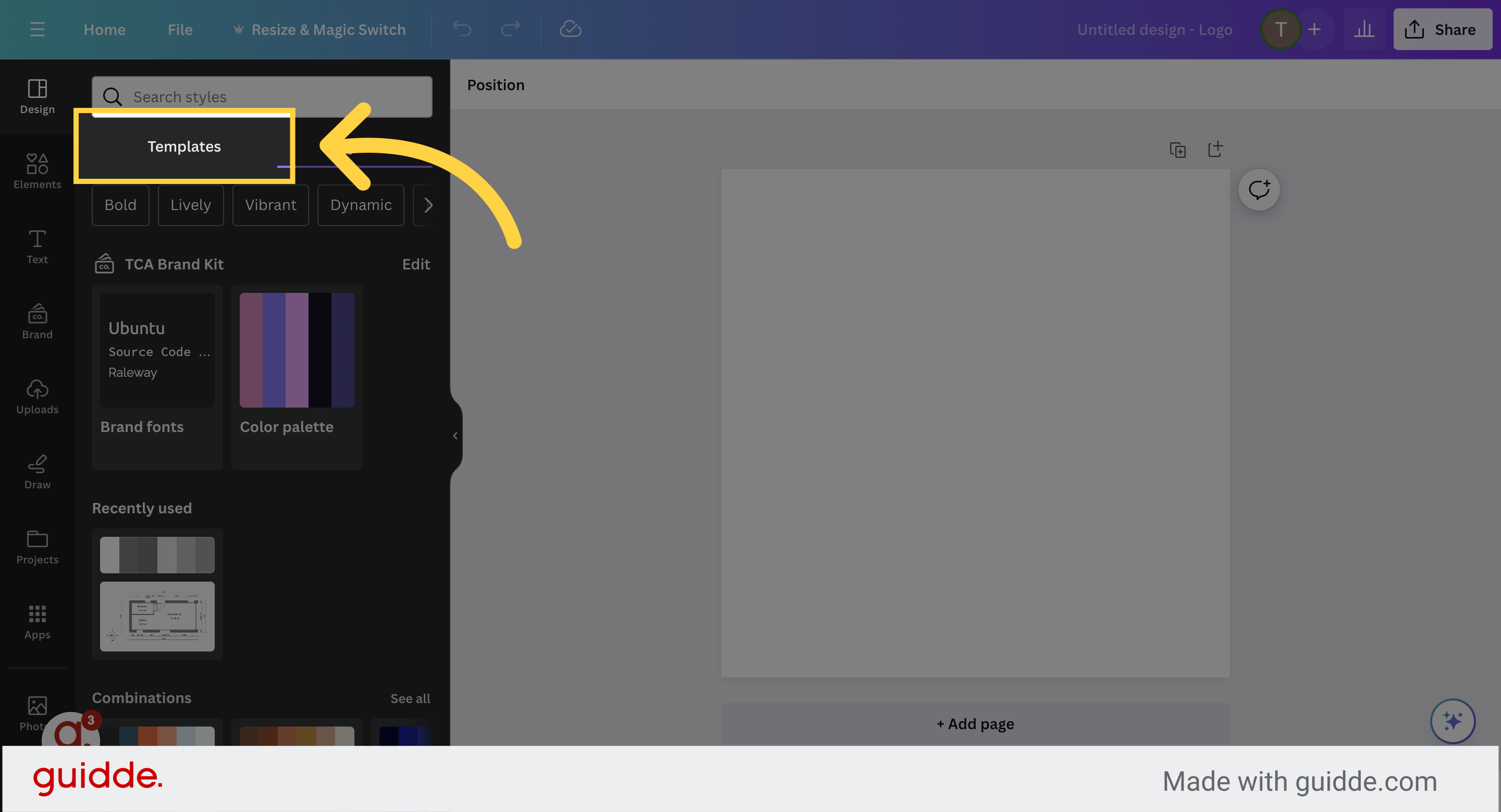 How to create a custom logo with Canva - Guidde | Gallery