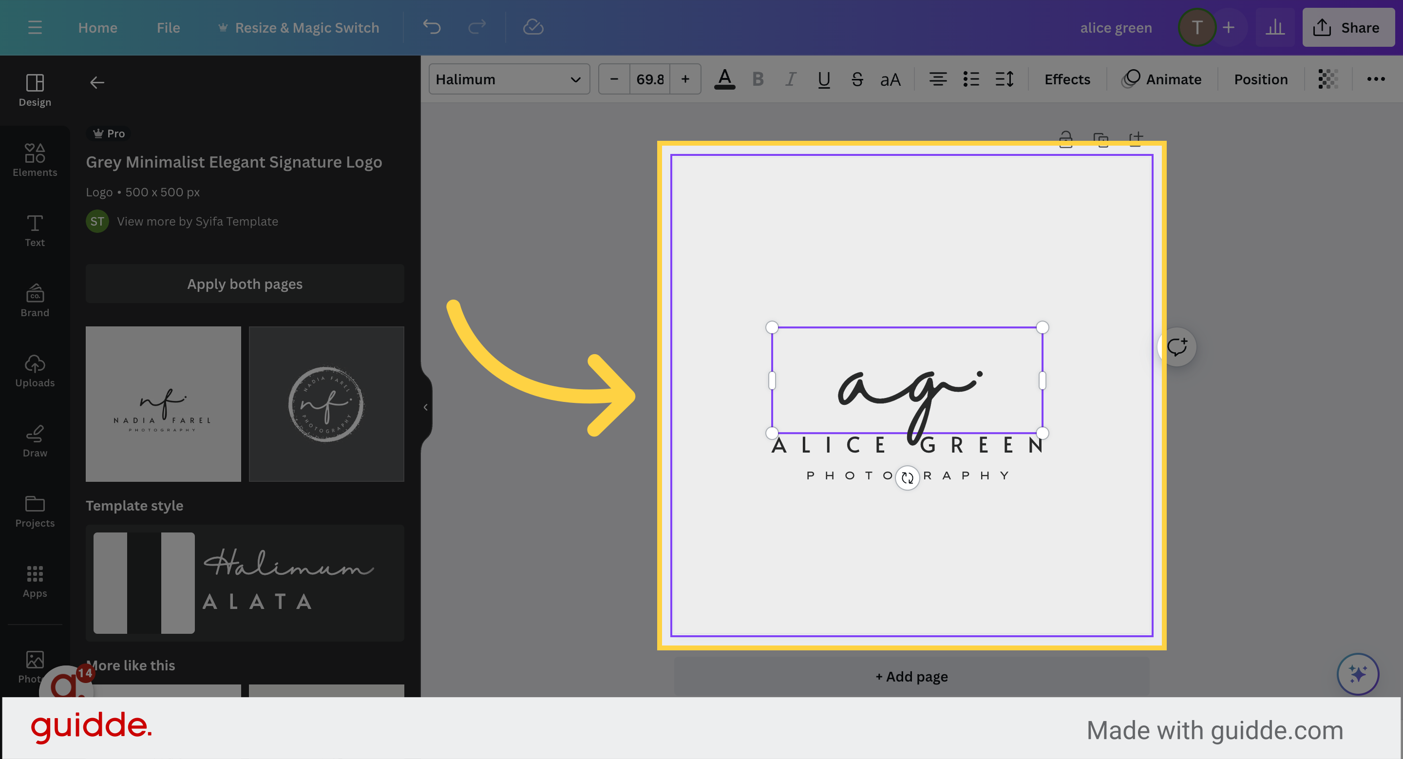 How to create a custom logo with Canva - Guidde | Gallery