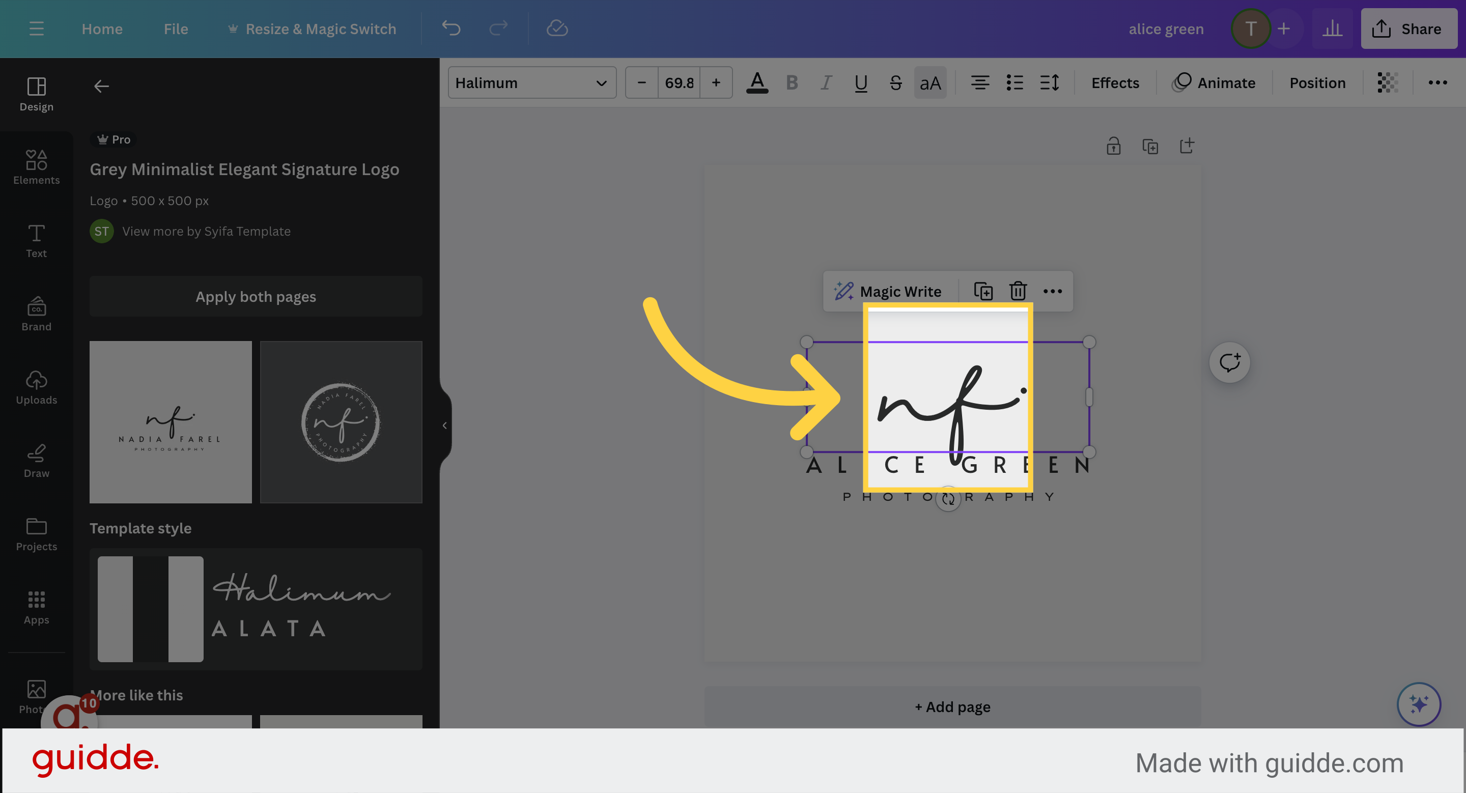 How to create a custom logo with Canva - Guidde | Gallery