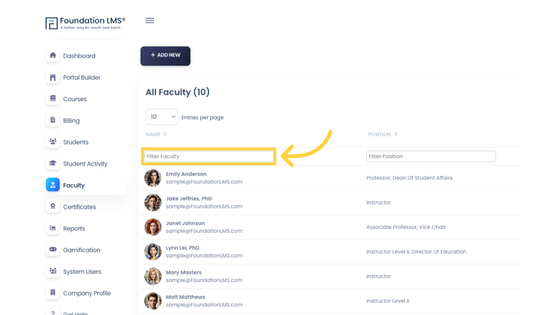 How to Manage Faculty - Foundation LMS