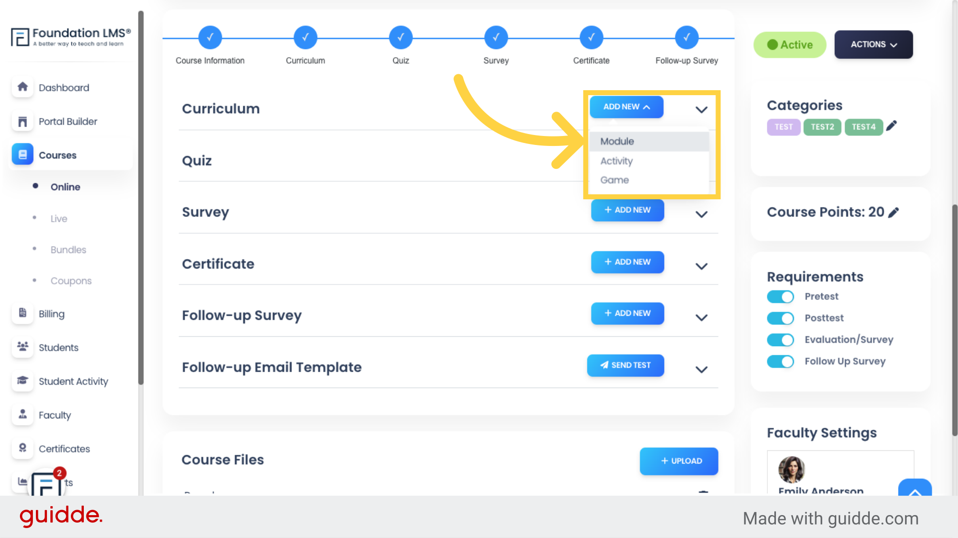 How to Add a Course Module - Foundation LMS