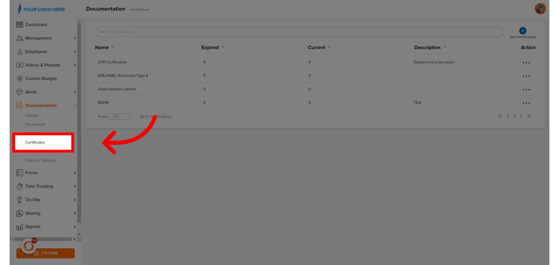 How to Add a Single Certificate into Tyfoom