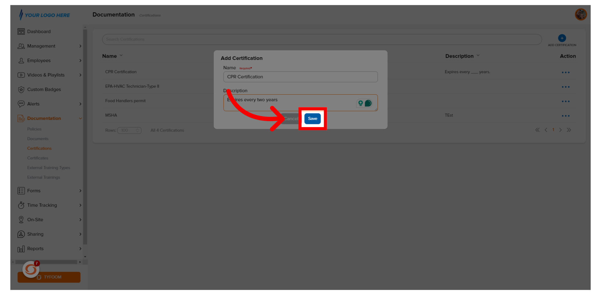 How to Upload Bulk Certifications into Tyfoom