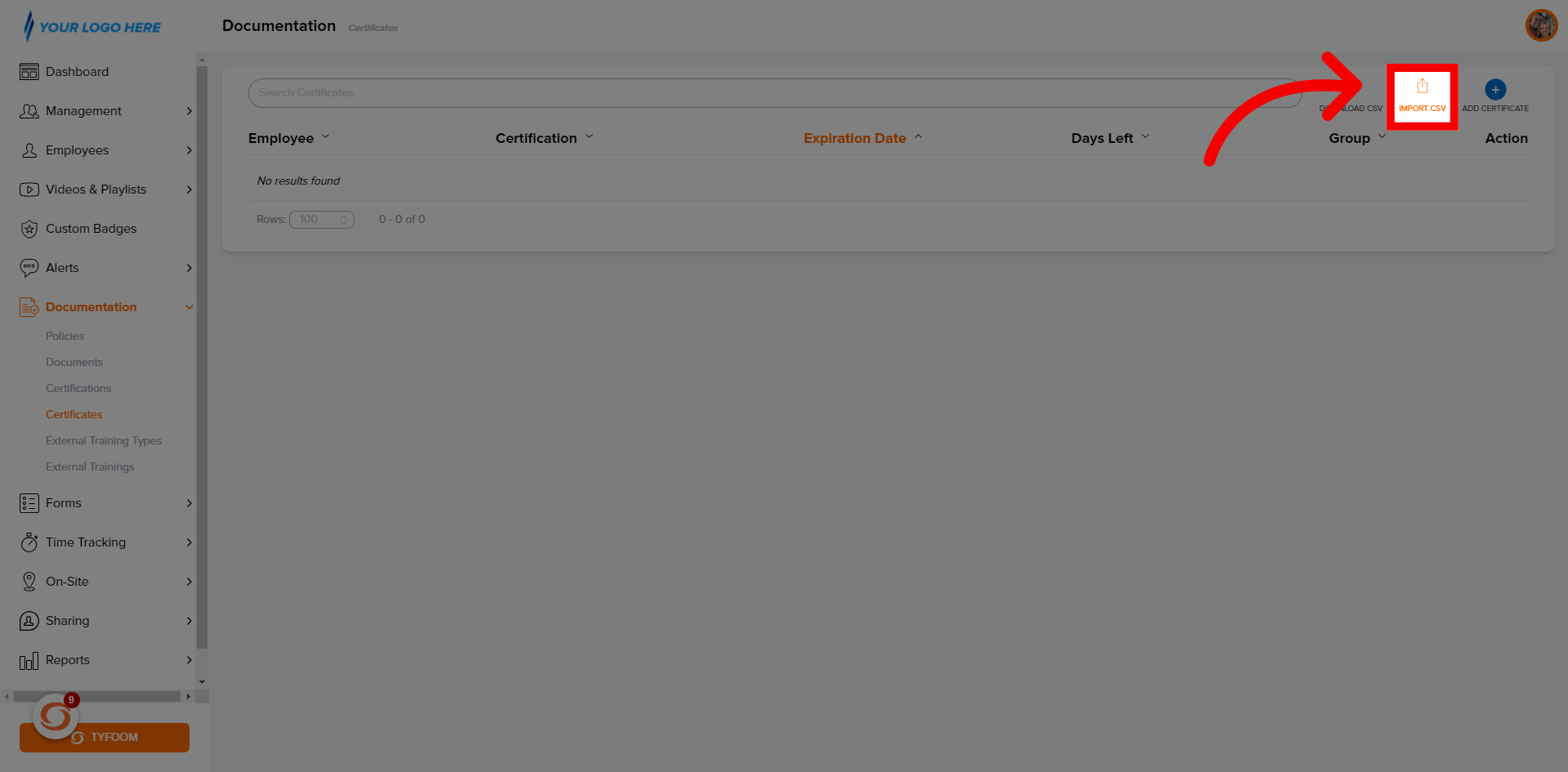 How to Upload Bulk Certifications into Tyfoom