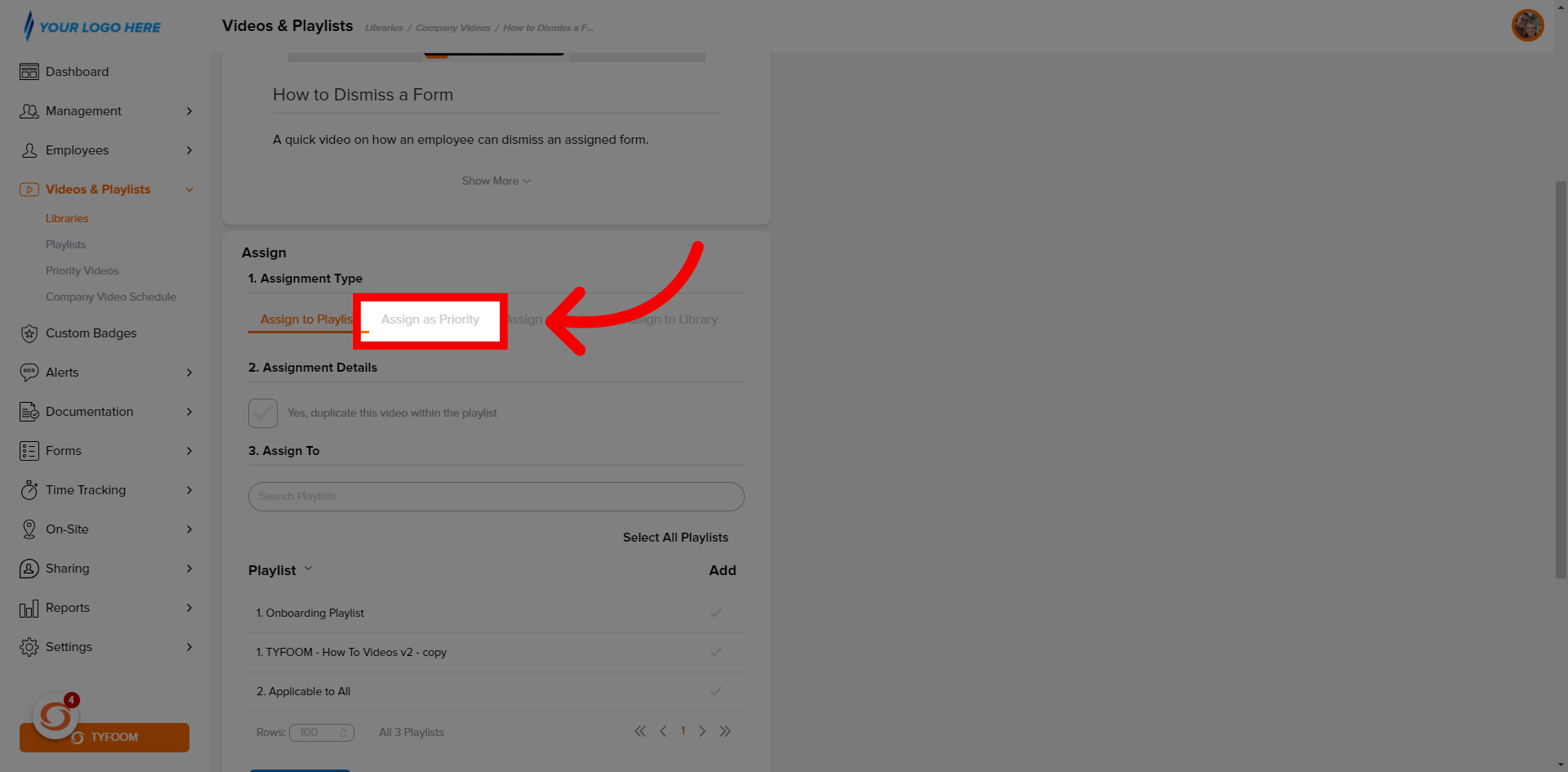 How to Assign a Priority Video