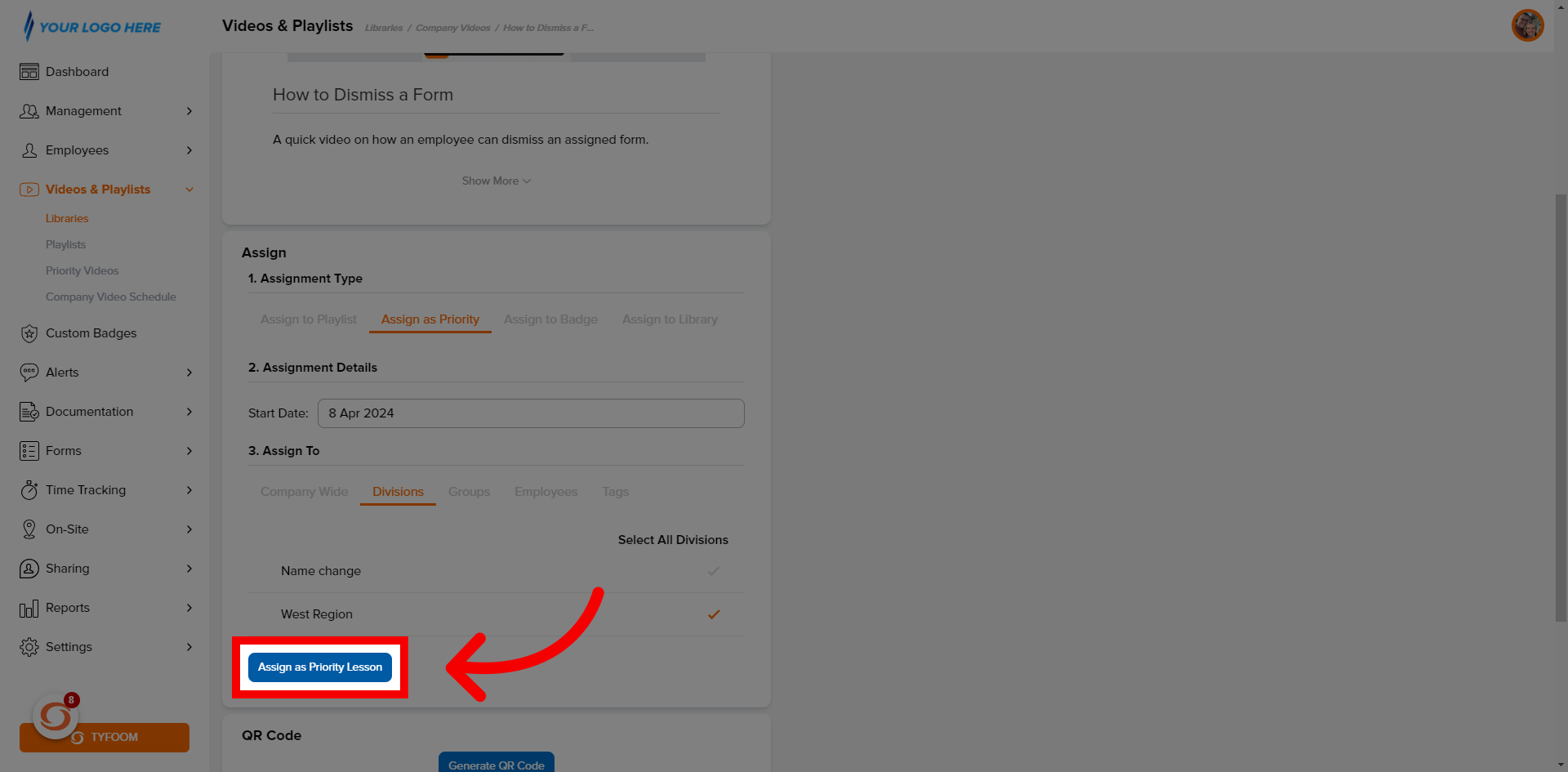 How to Assign a Priority Video
