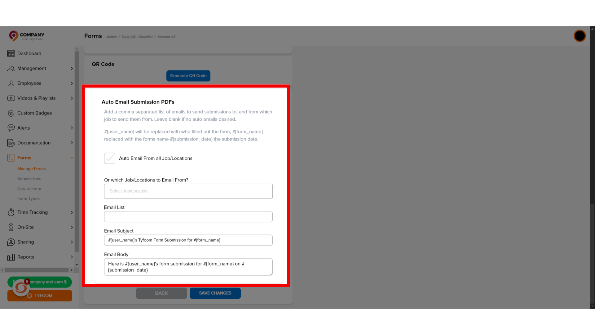 Auto Email Form Submissions