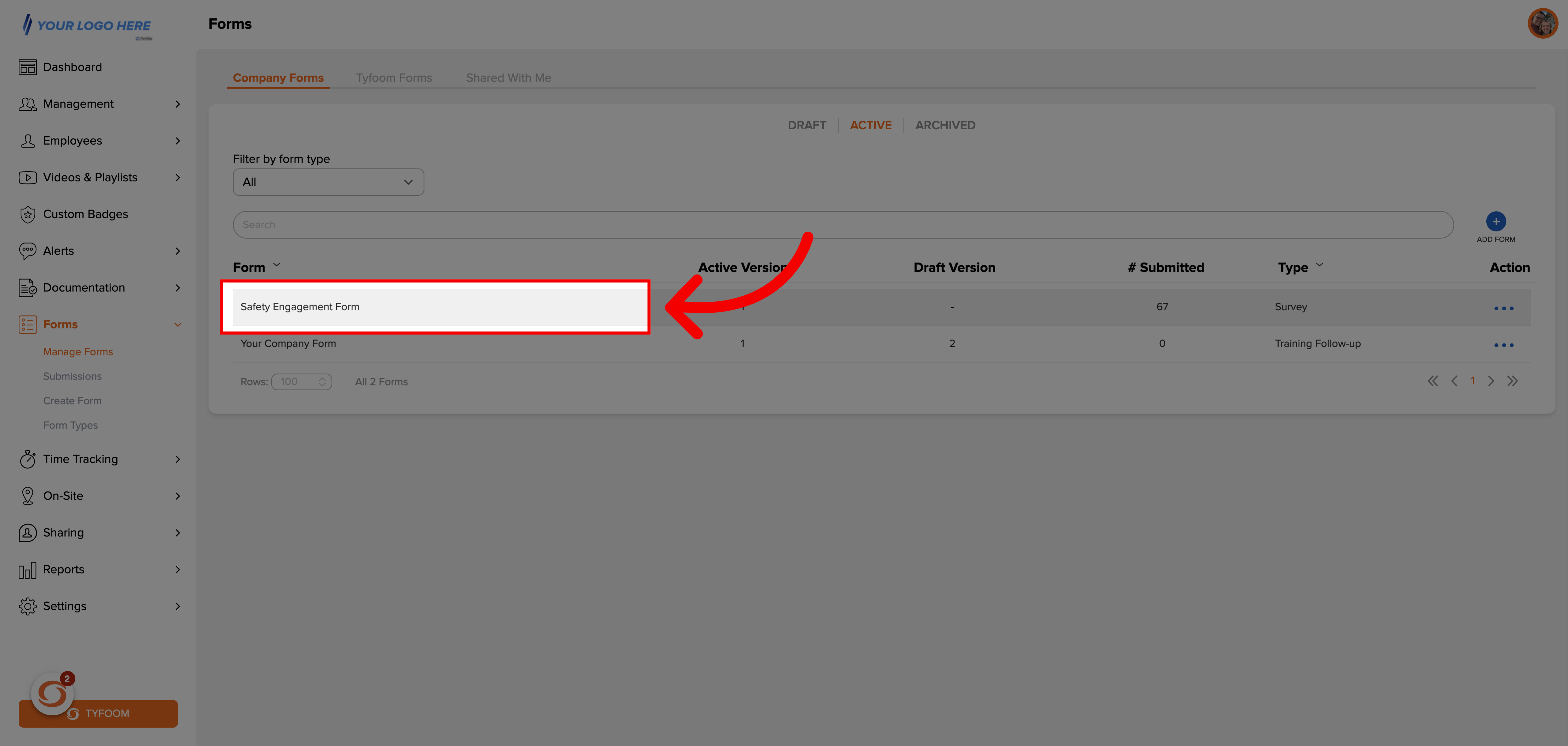 Flagged Forms Notifying Group And Division Managers
