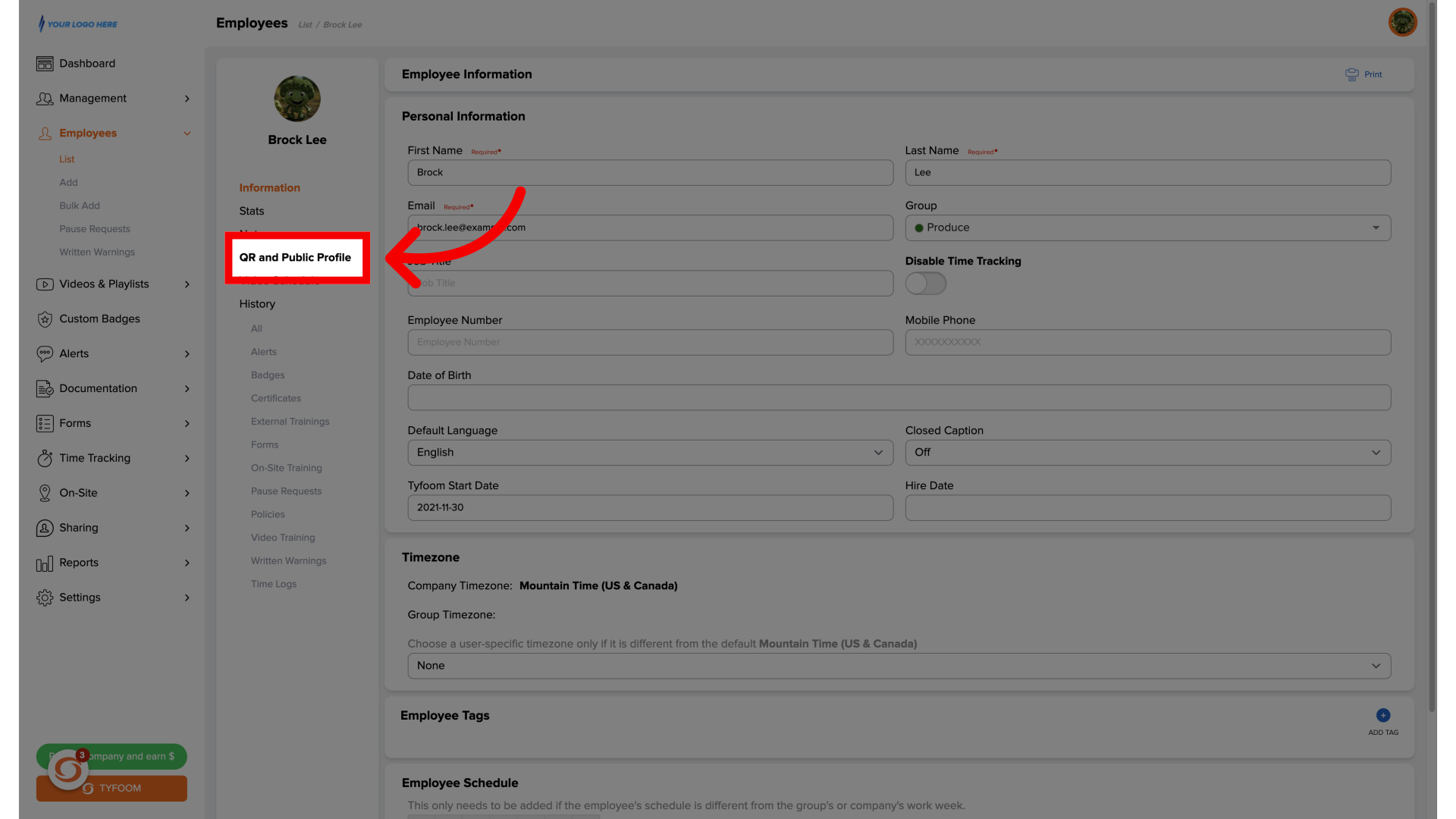 Employee QR Codes Overview