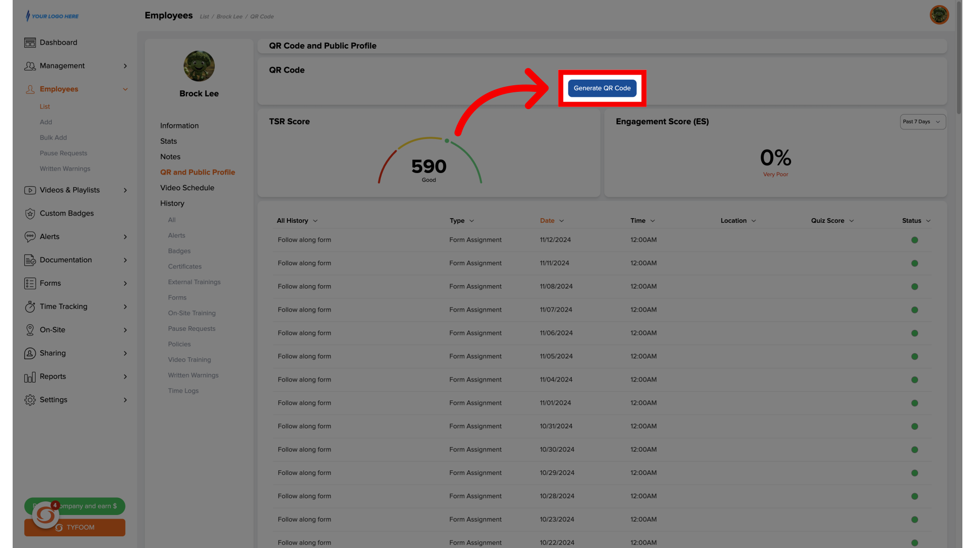 Employee QR Codes Overview