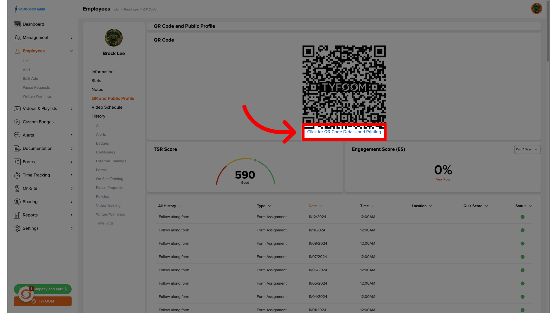 Employee QR Codes Overview