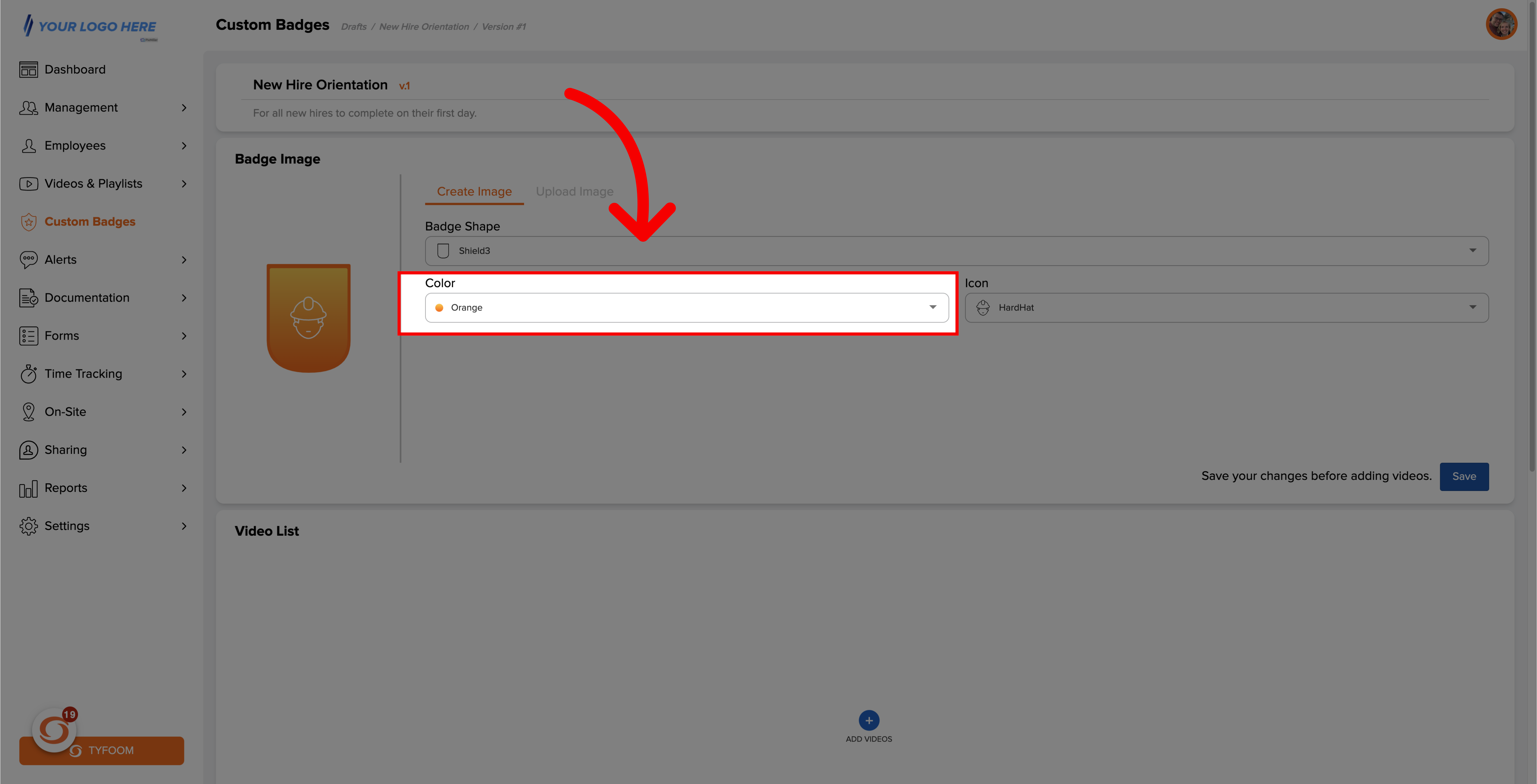 Create a Custom Badge