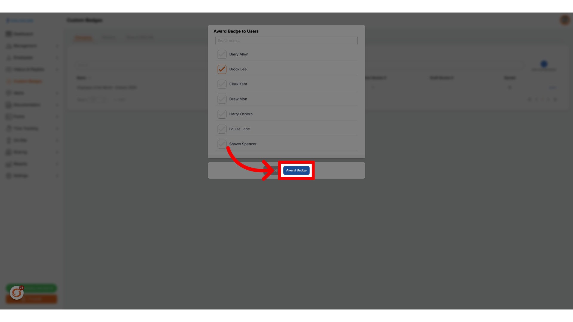 Manually Awarded Badges