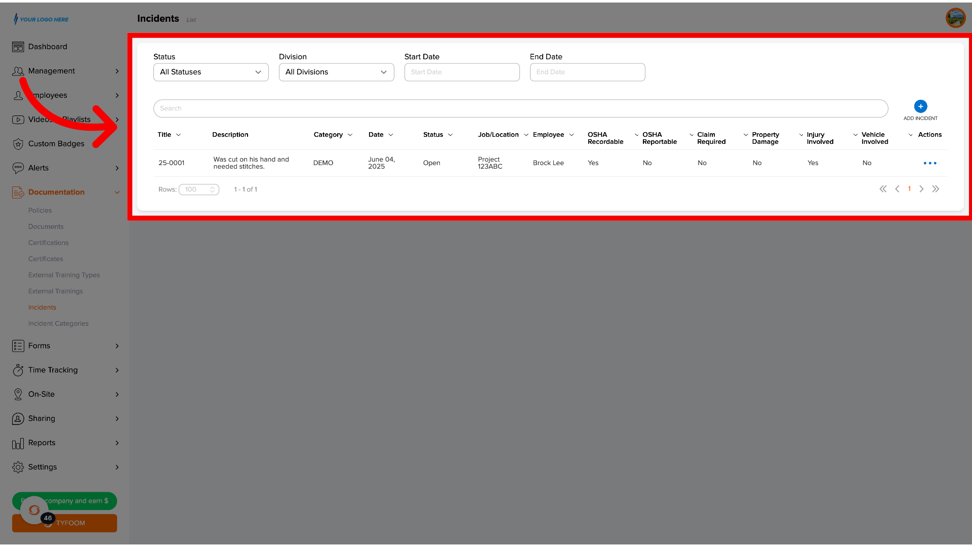 Incident Tracking Overview