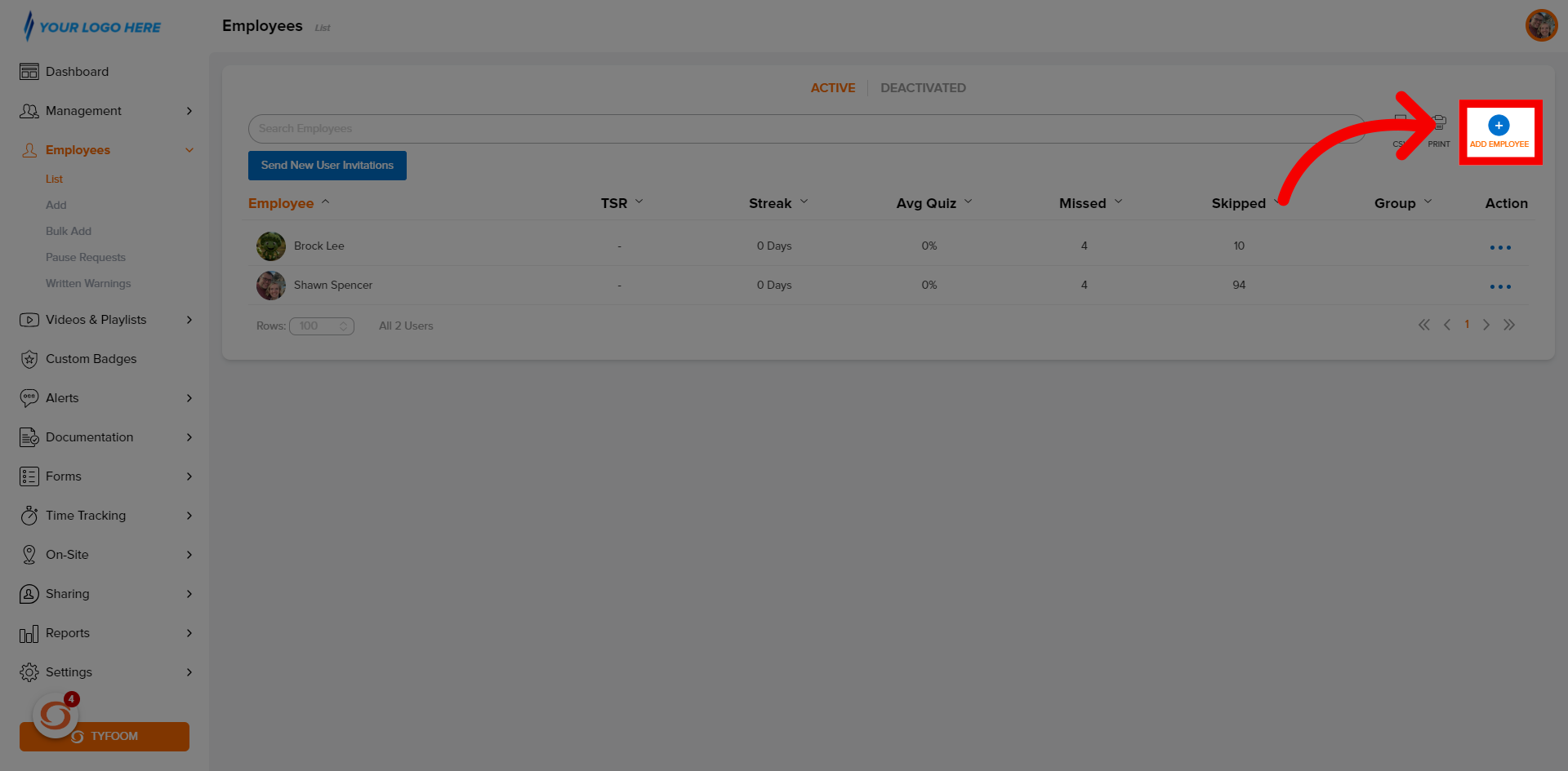 How to Add a Single User in Tyfoom