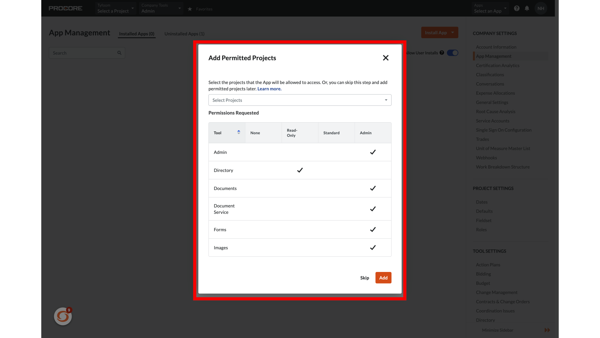Tyfoom + Procore Integration