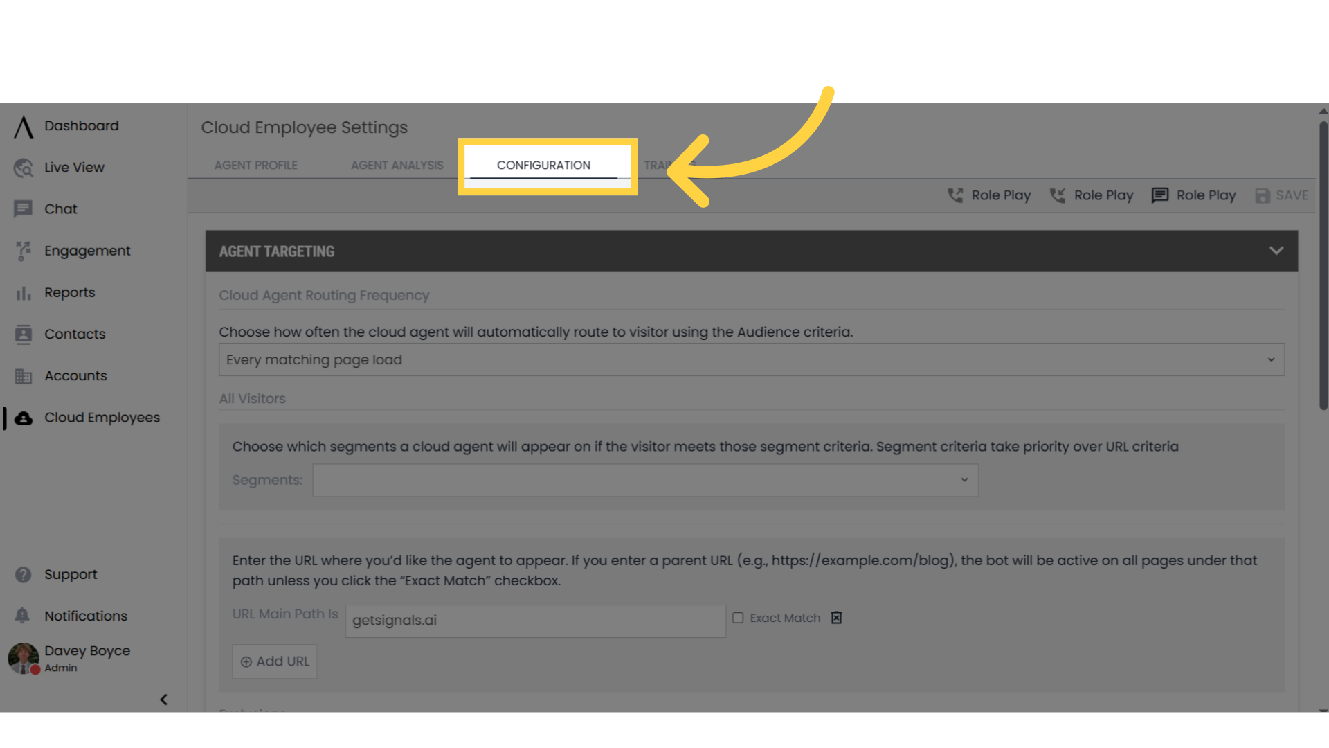Agent Analysis and Configuration - Signals Help Docs