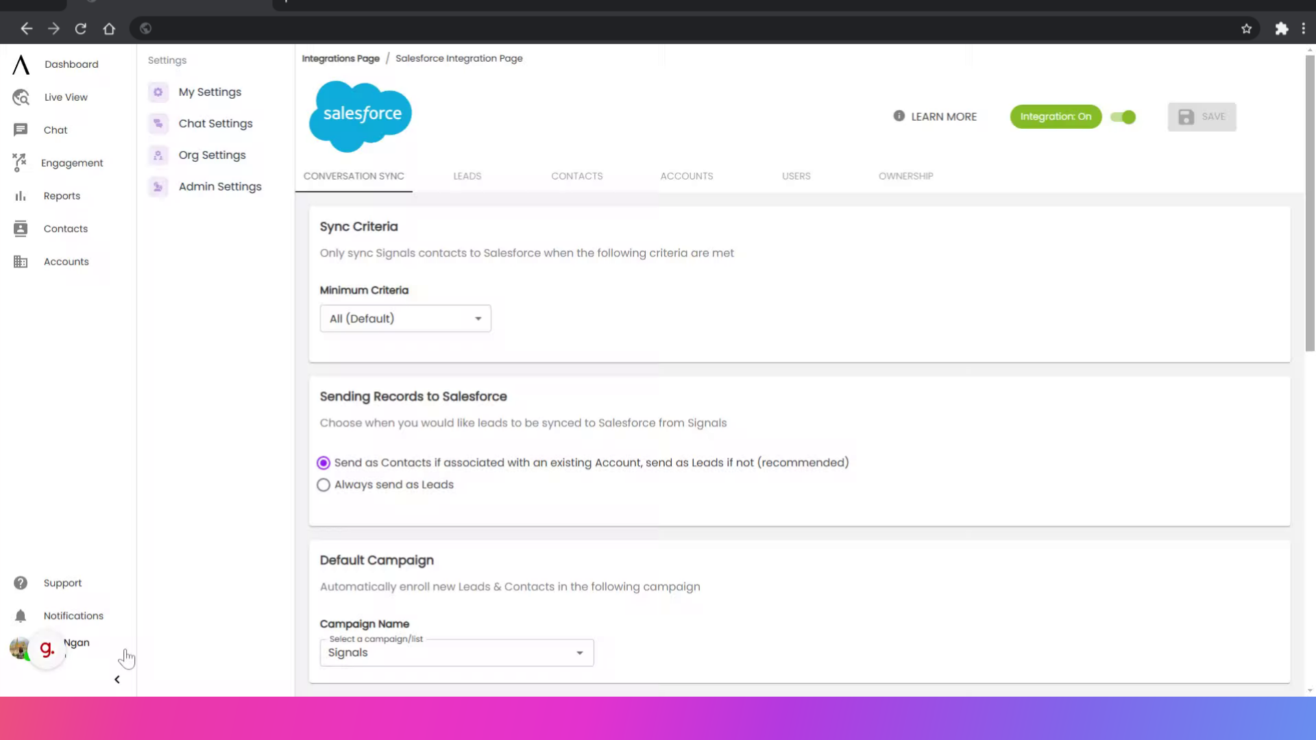Account Ownership - Signals Help Docs