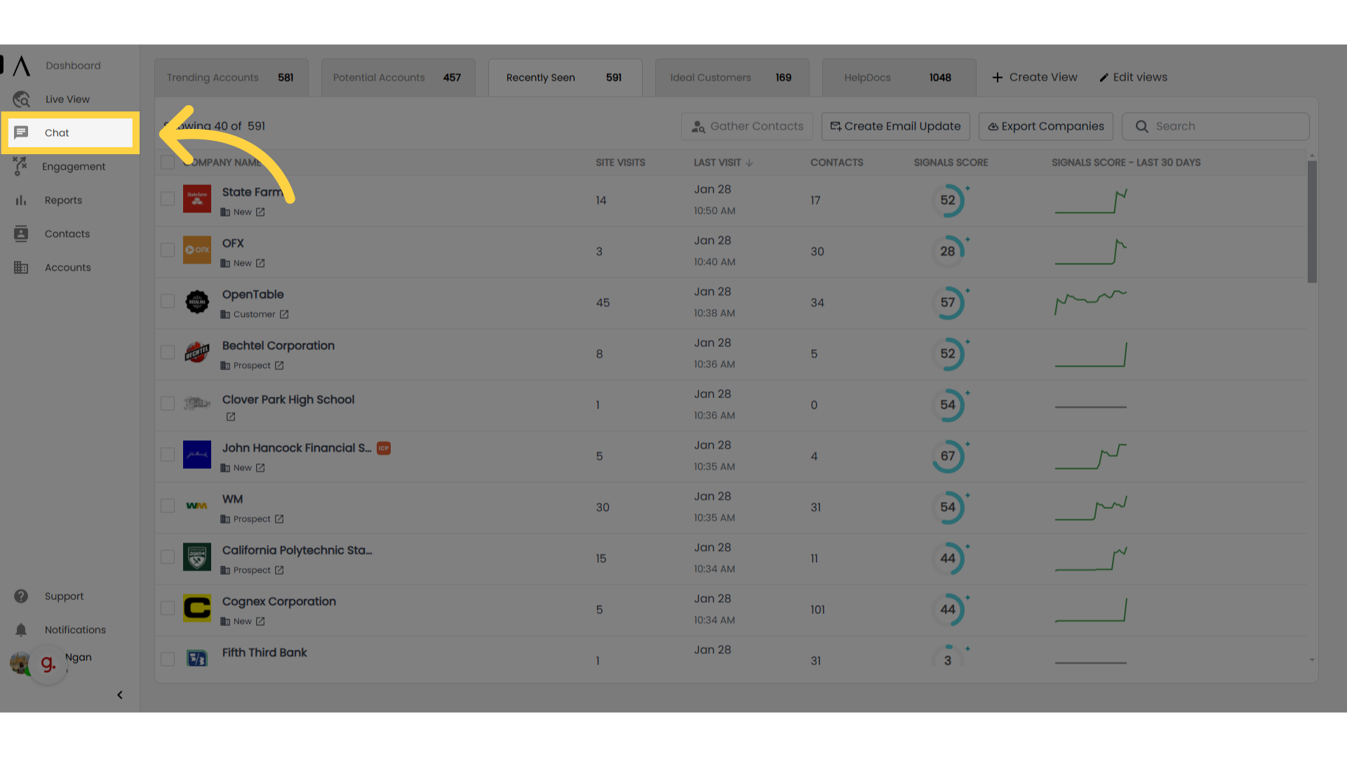 Conversation Review - Signals Help Docs