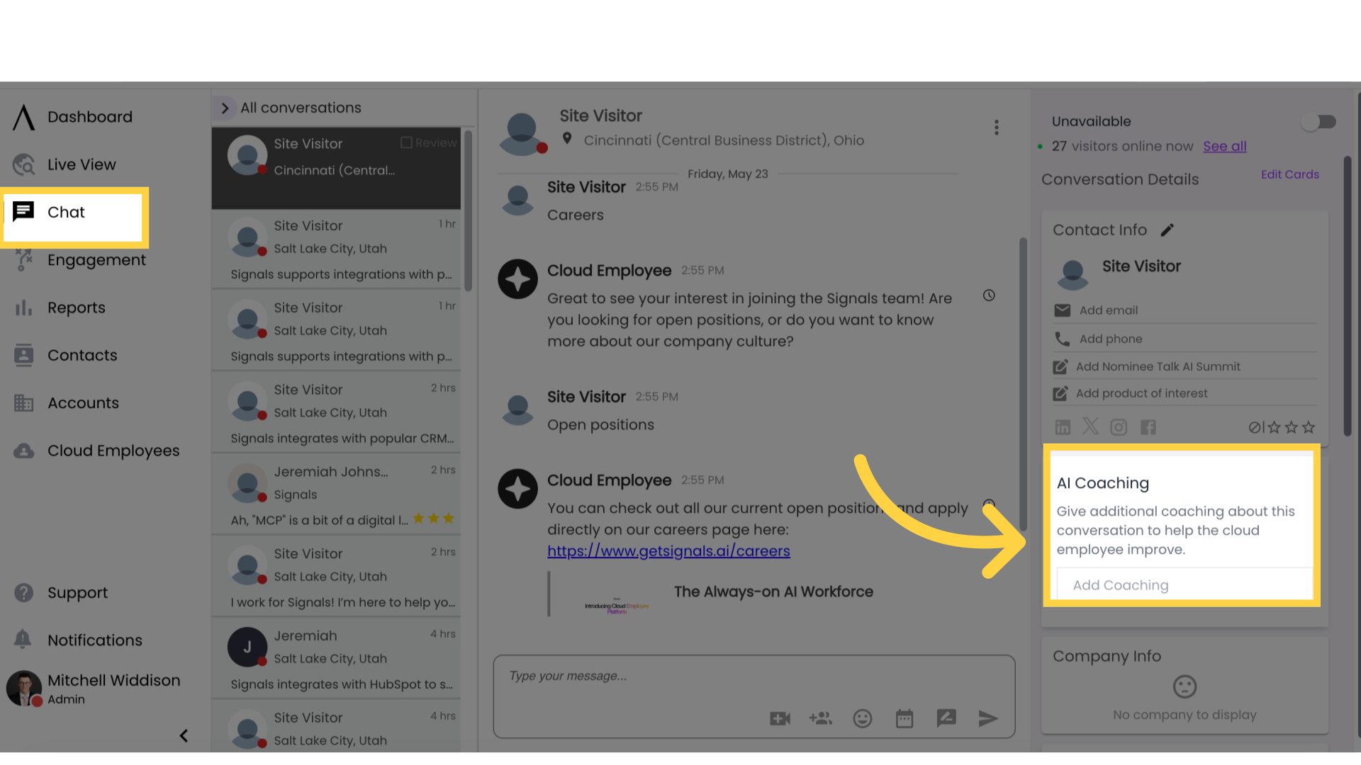 Training - Signals Help Docs