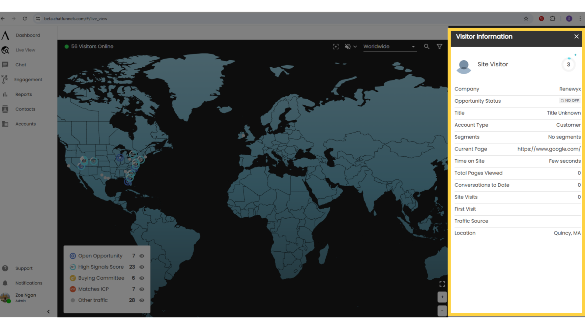 Live View - Signals Help Docs