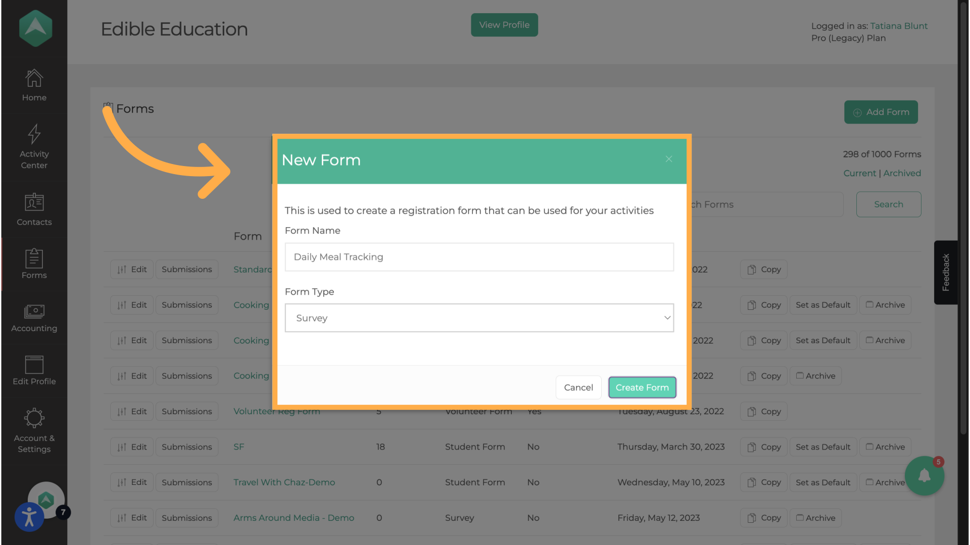 How to Use AHQ Forms for Meal Tracking