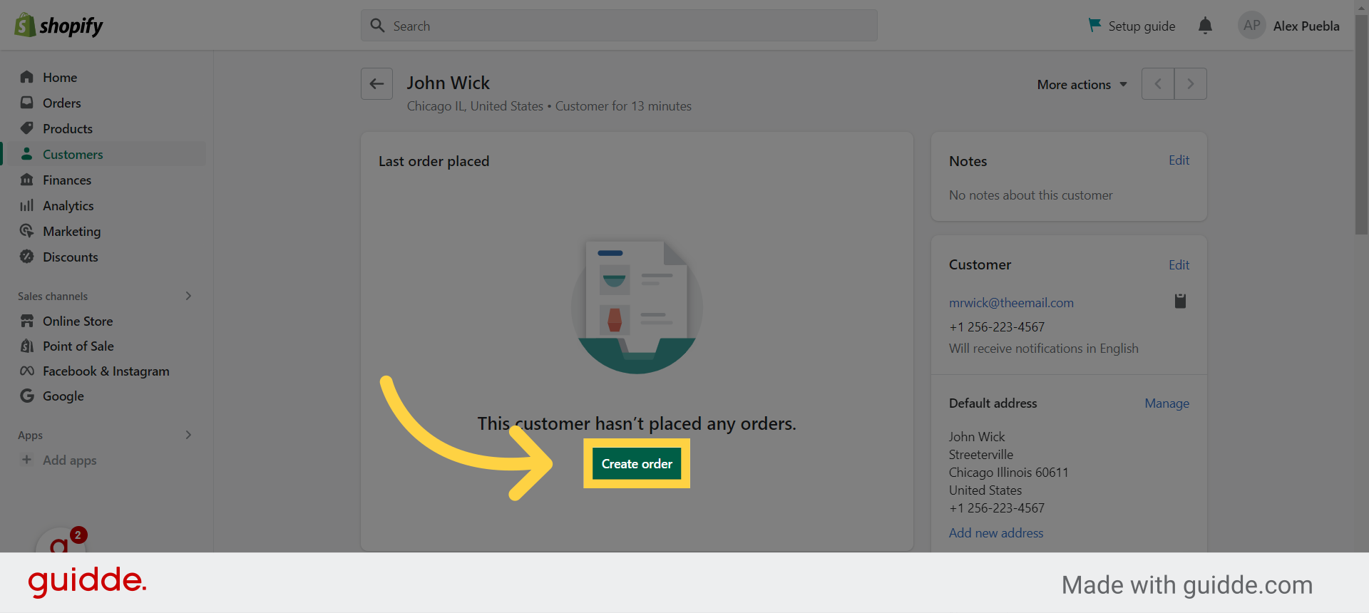 How to place manually a new order on Shopify - Guidde | Gallery