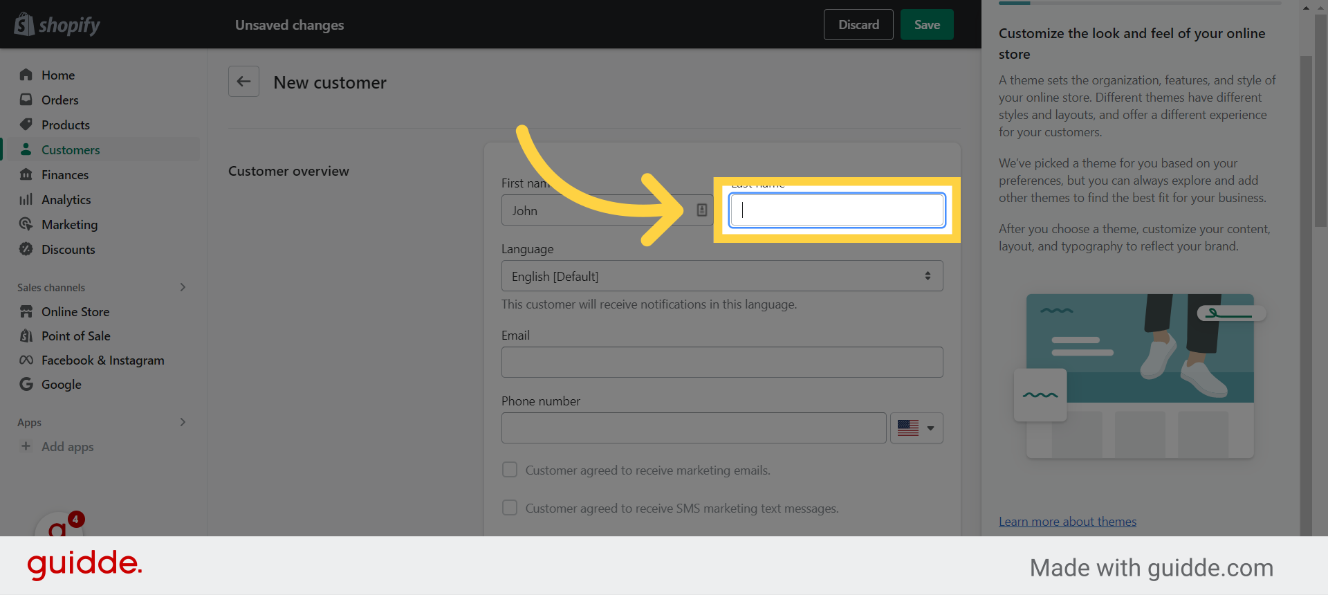 How to add a new customer manually on Shopify - Guidde | Gallery