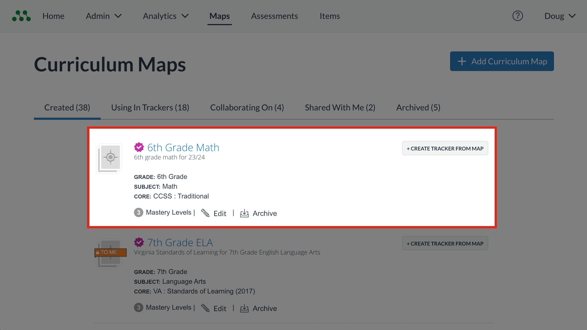 How do I use the Curriculum Maps page? - Instructure Community