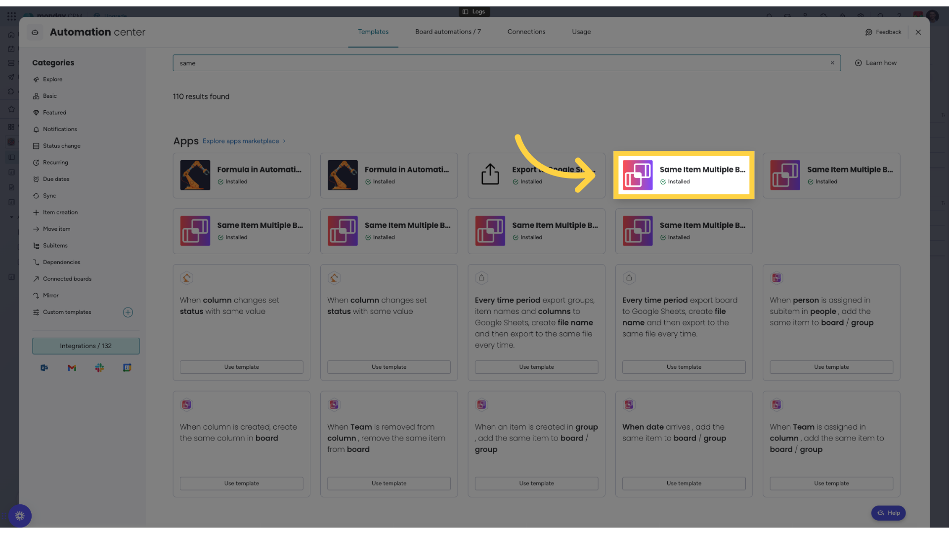 How to add the same item to a specific group(and not the top group) | Same Item Multiple Boards
