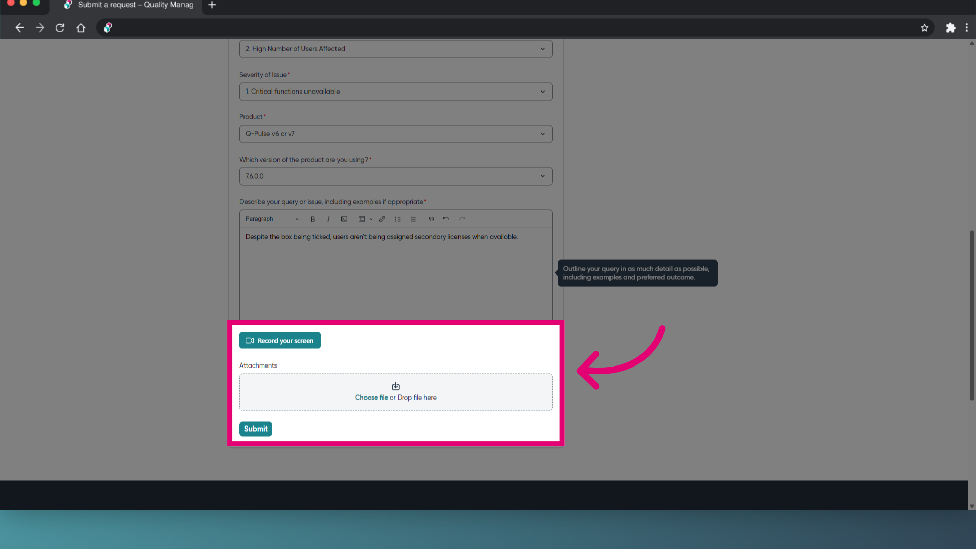 Opening a new Support ticket – Ideagen Help