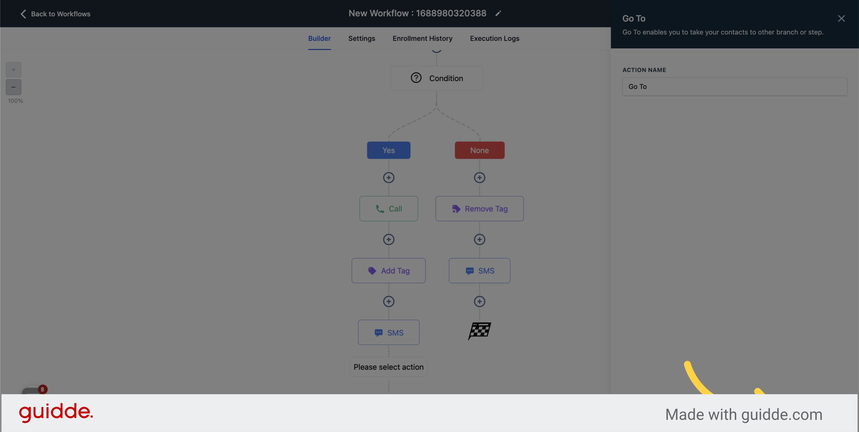 Conditions and Workflow actions - How to use go to | Maven HQ