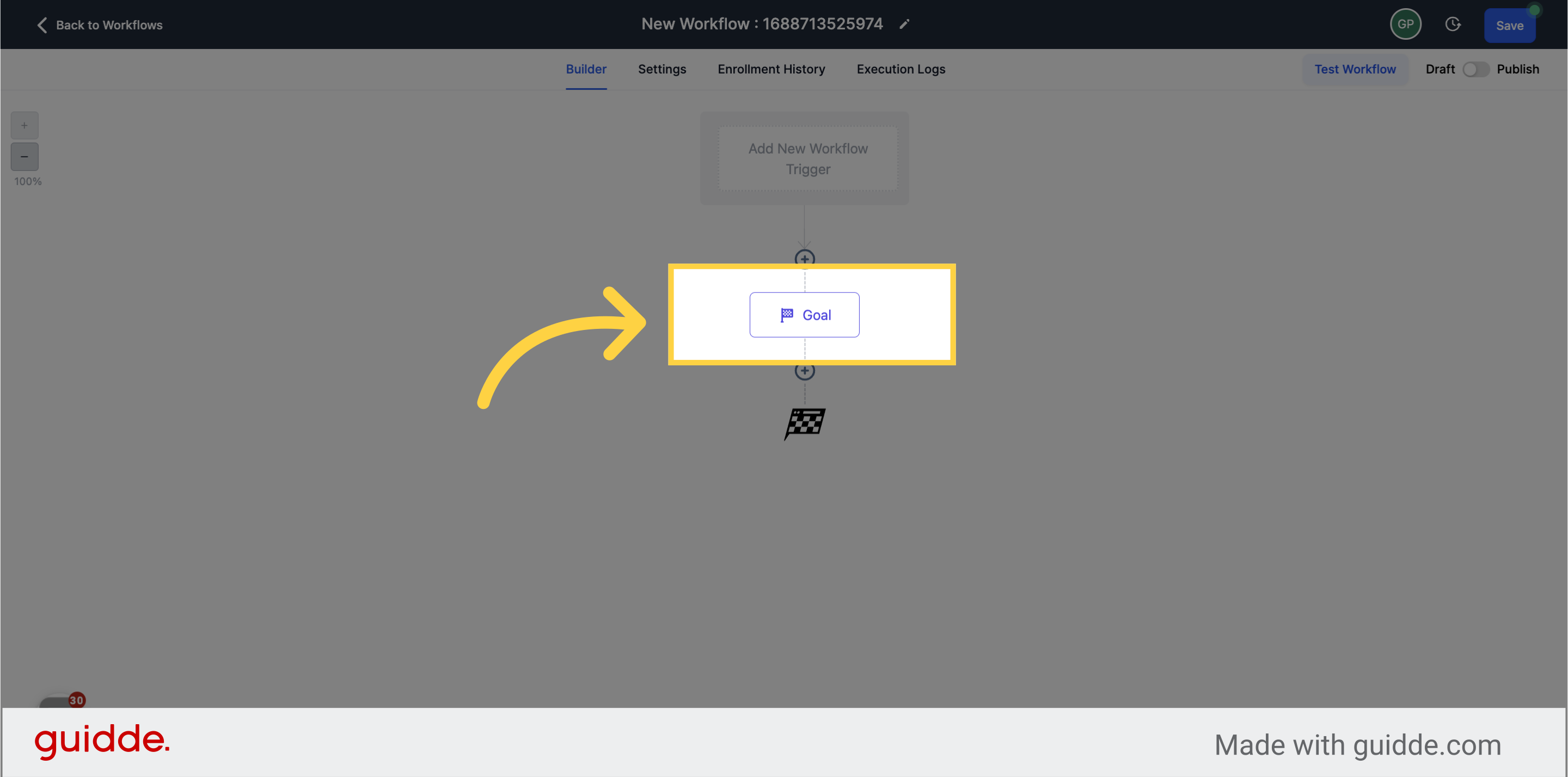 Conditions and workflow actions: How to use goal event | Genie AI
