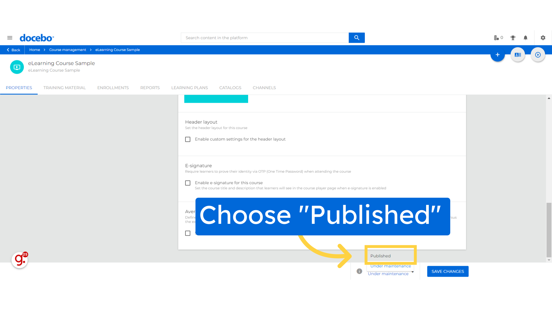 How to create a eLearning Course in Docebo - Guidde | Gallery