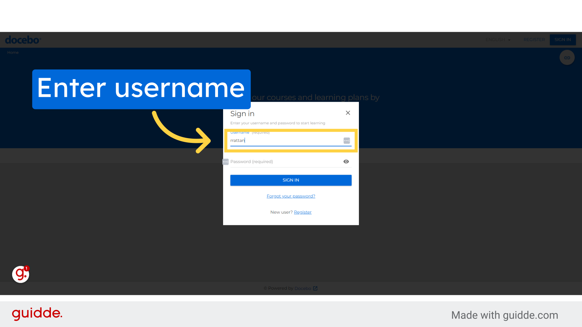 How to create a new user in Docebo - Guidde | Gallery