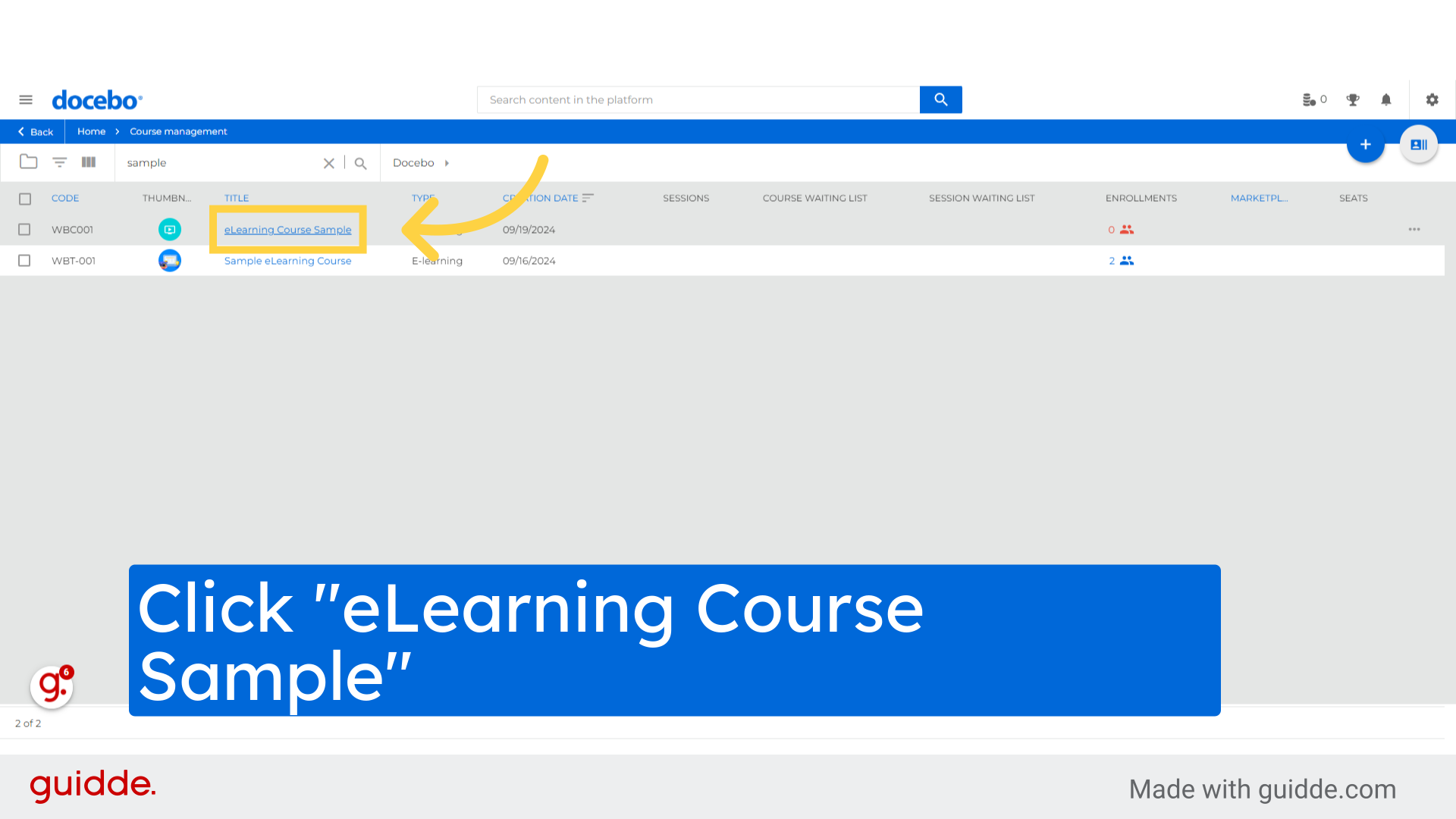 How to import content into a Course in Docebo - Guidde | Gallery