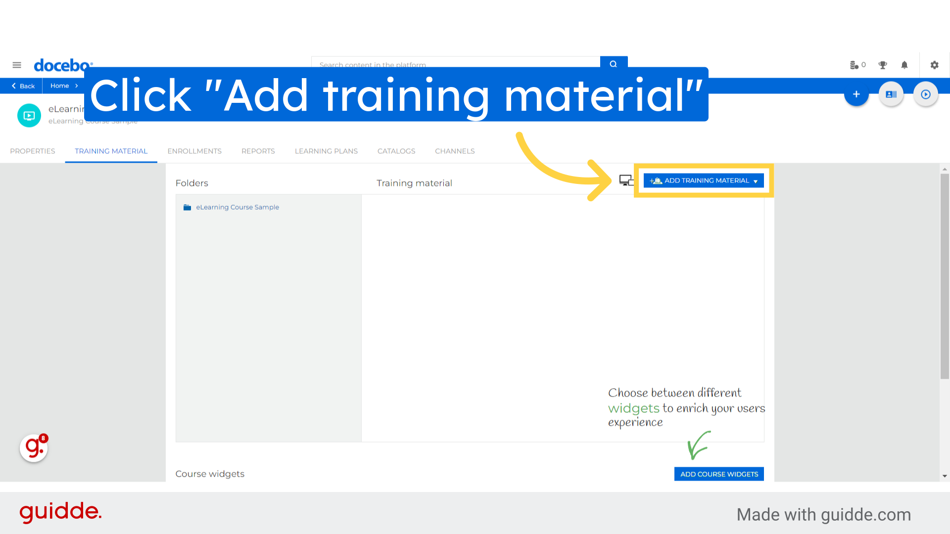 How to import content into a Course in Docebo - Guidde | Gallery