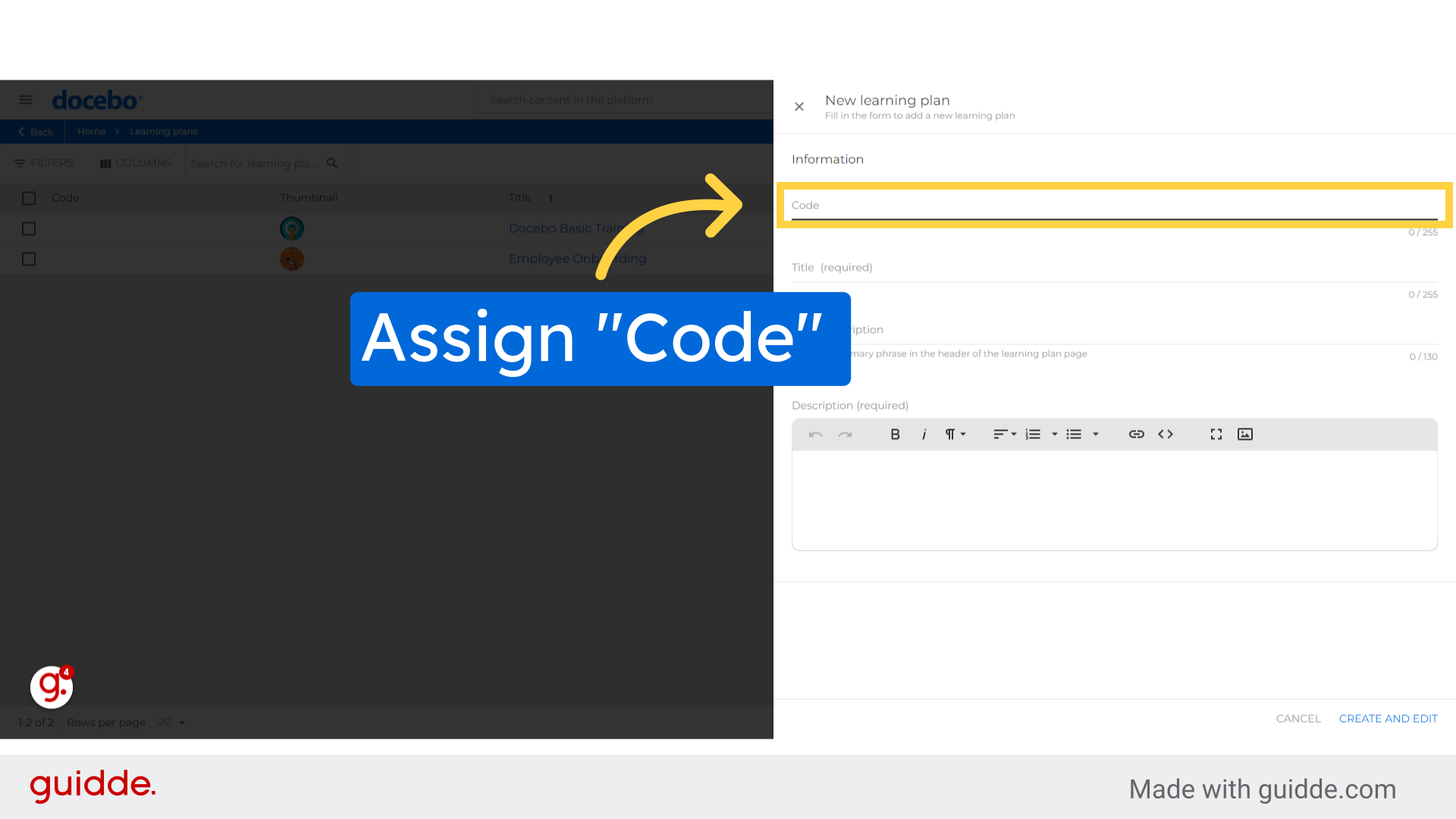 How to create Learning Plan in Docebo - Guidde | Gallery