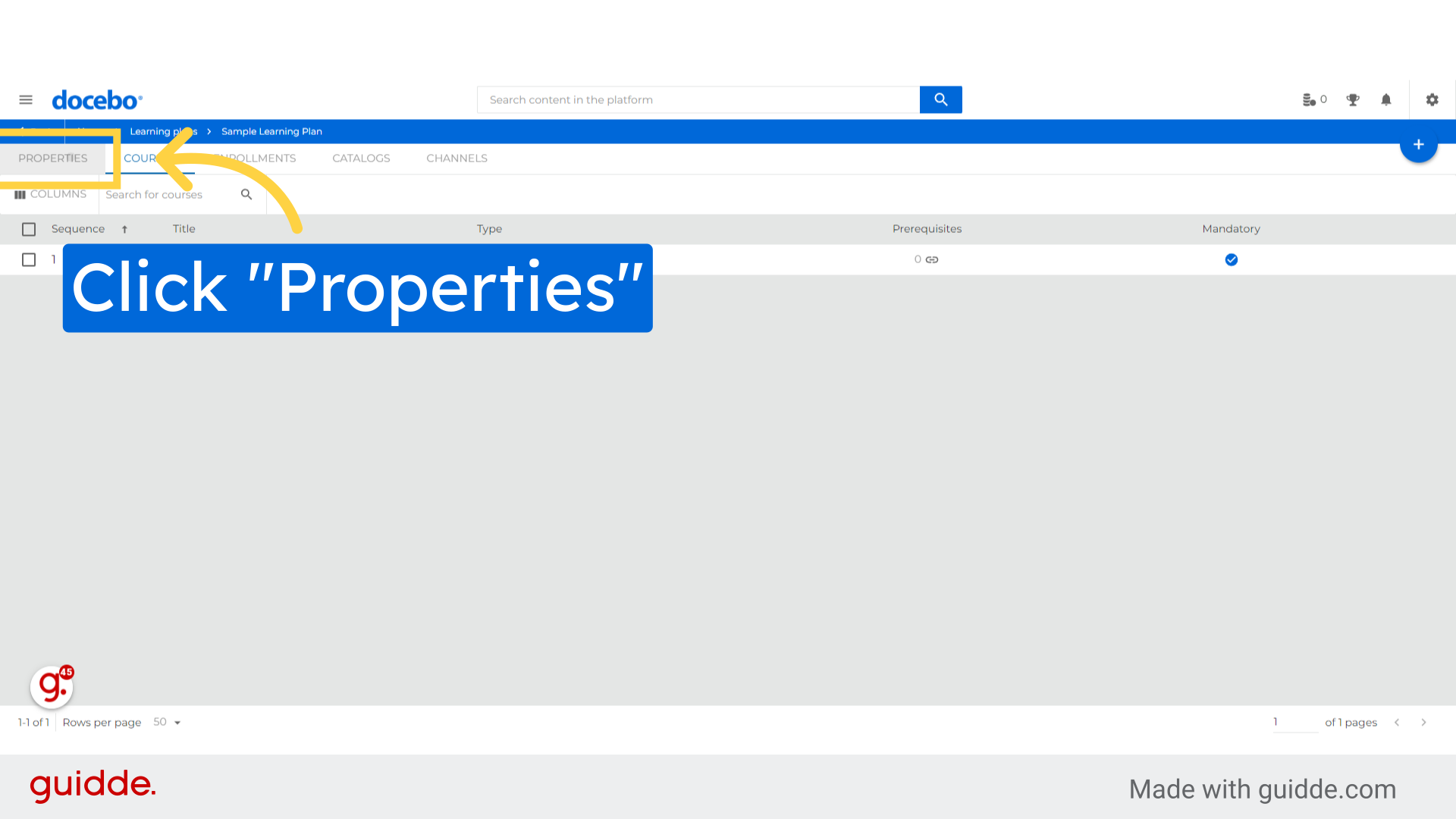 How to create Learning Plan in Docebo - Guidde | Gallery