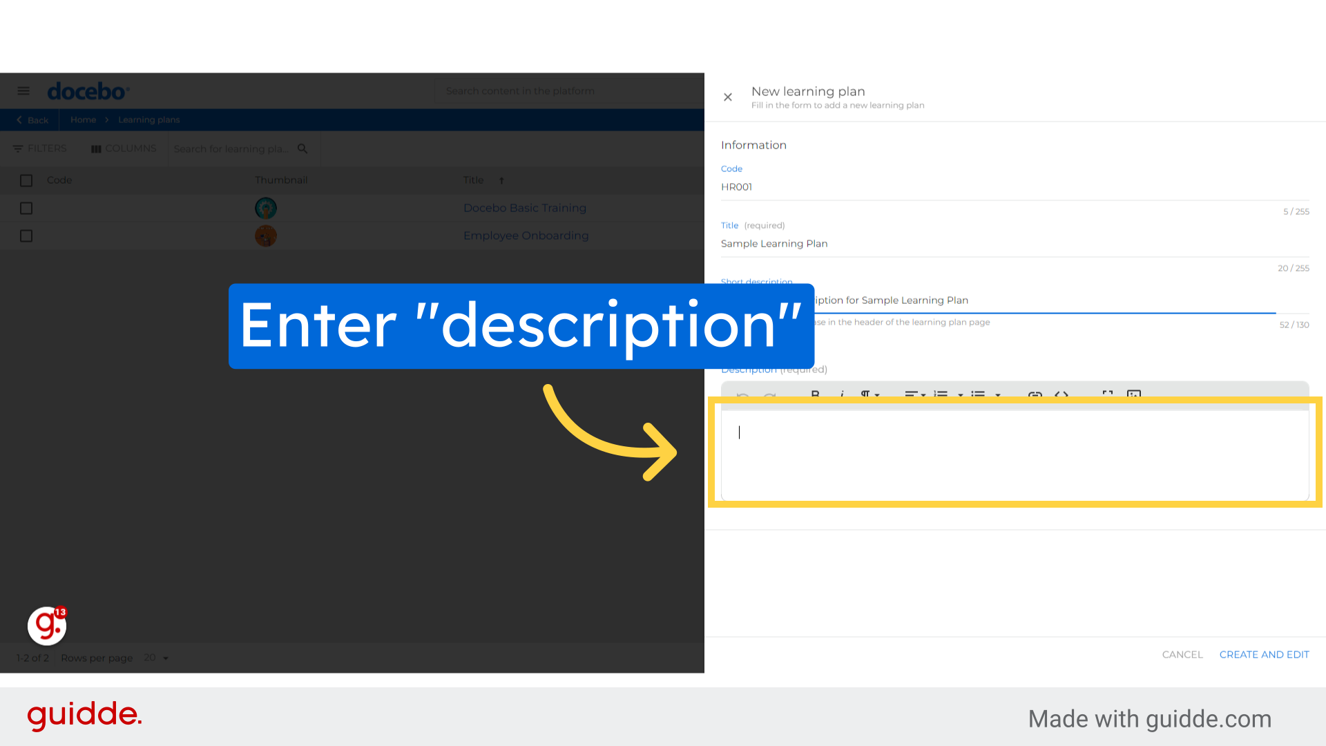 How to create Learning Plan in Docebo - Guidde | Gallery