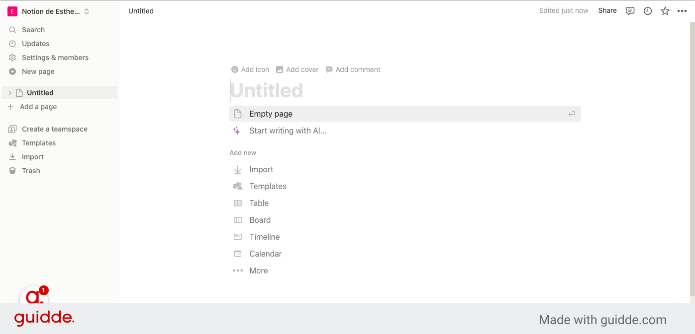 How to draw in Notion - Guidde | Gallery