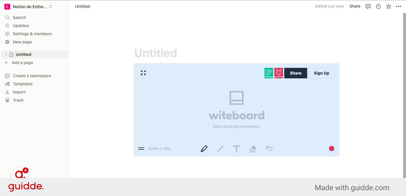 How to draw in Notion - Guidde | Gallery