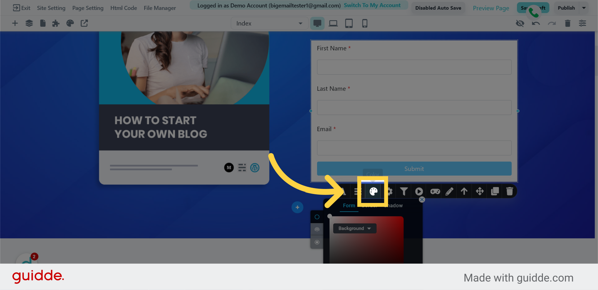 How To Change The Button Color On A Form - Digably Help Docs