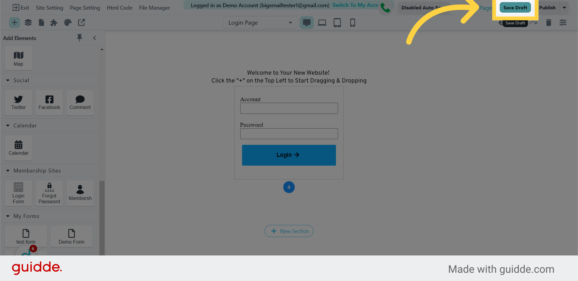 How To Set Up Your Membership Login Page - Digably Help Docs