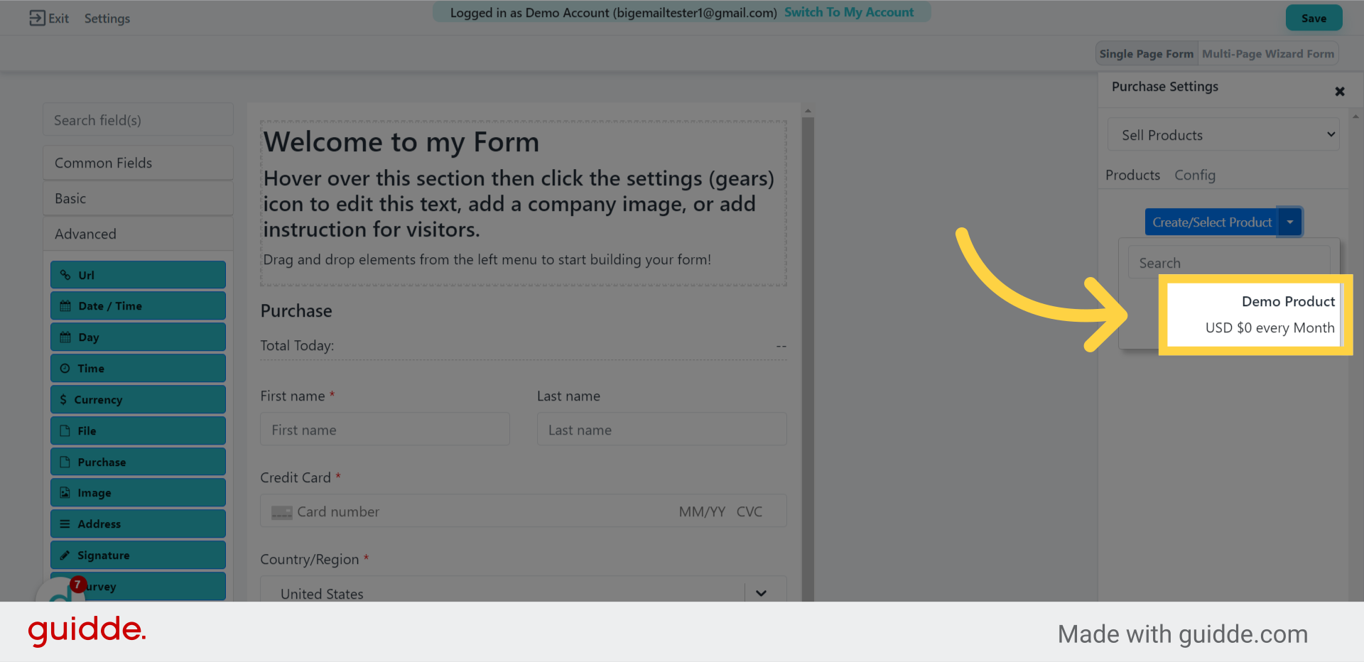 How To Create A Purchase Form (Product Checkout Form) - Digably Help Docs