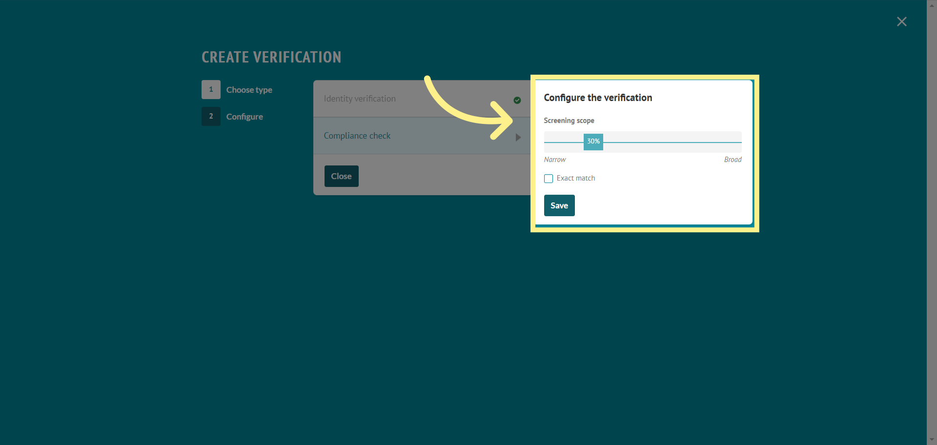Requesting a verification: Screening / Compliance check – Mesh ID Support